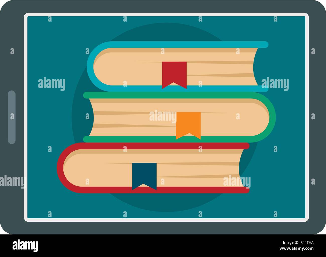 Electronic book icon. Flat illustration of electronic book vector icon ...