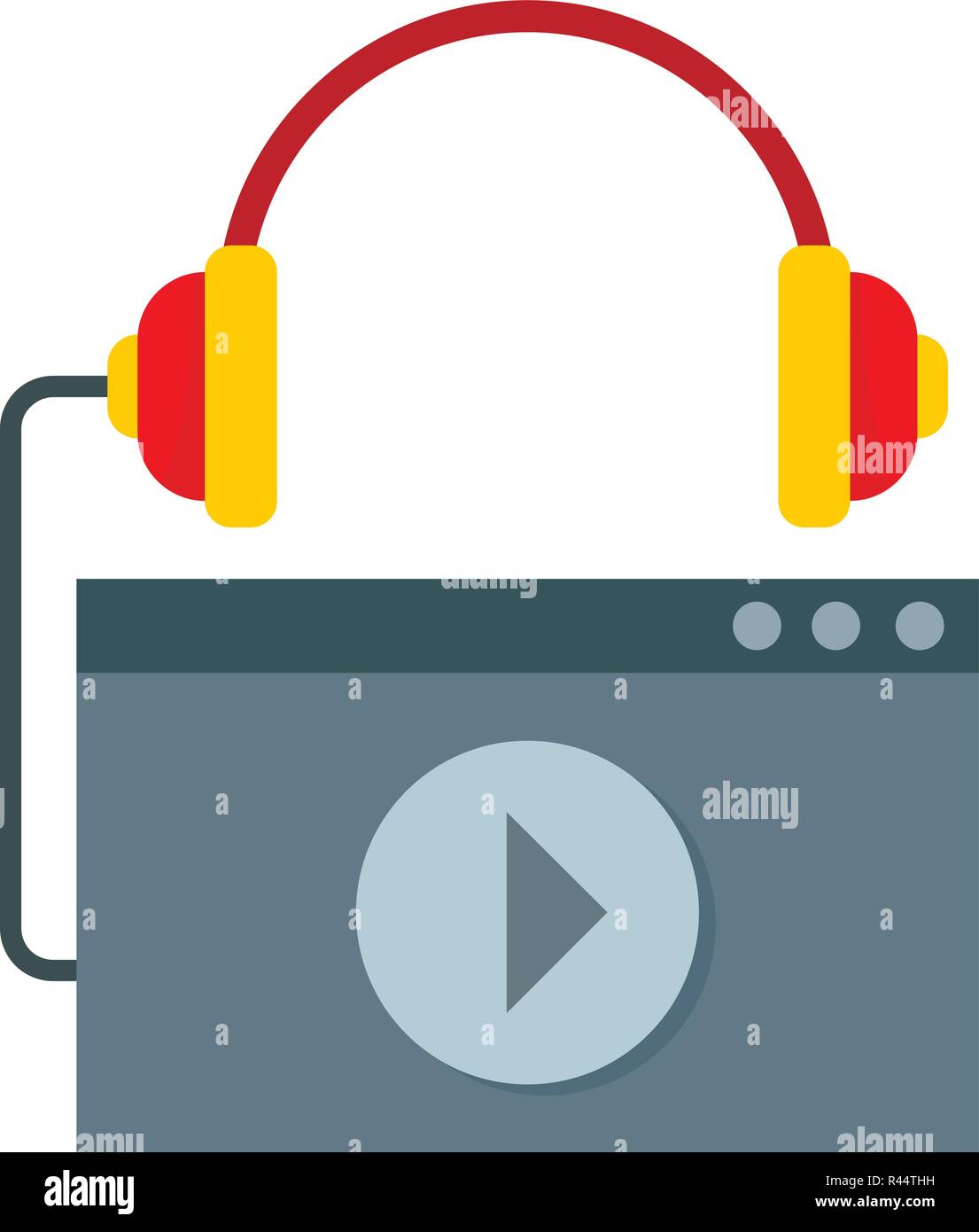 Play audio file icon. Flat illustration of play audio file vector icon ...