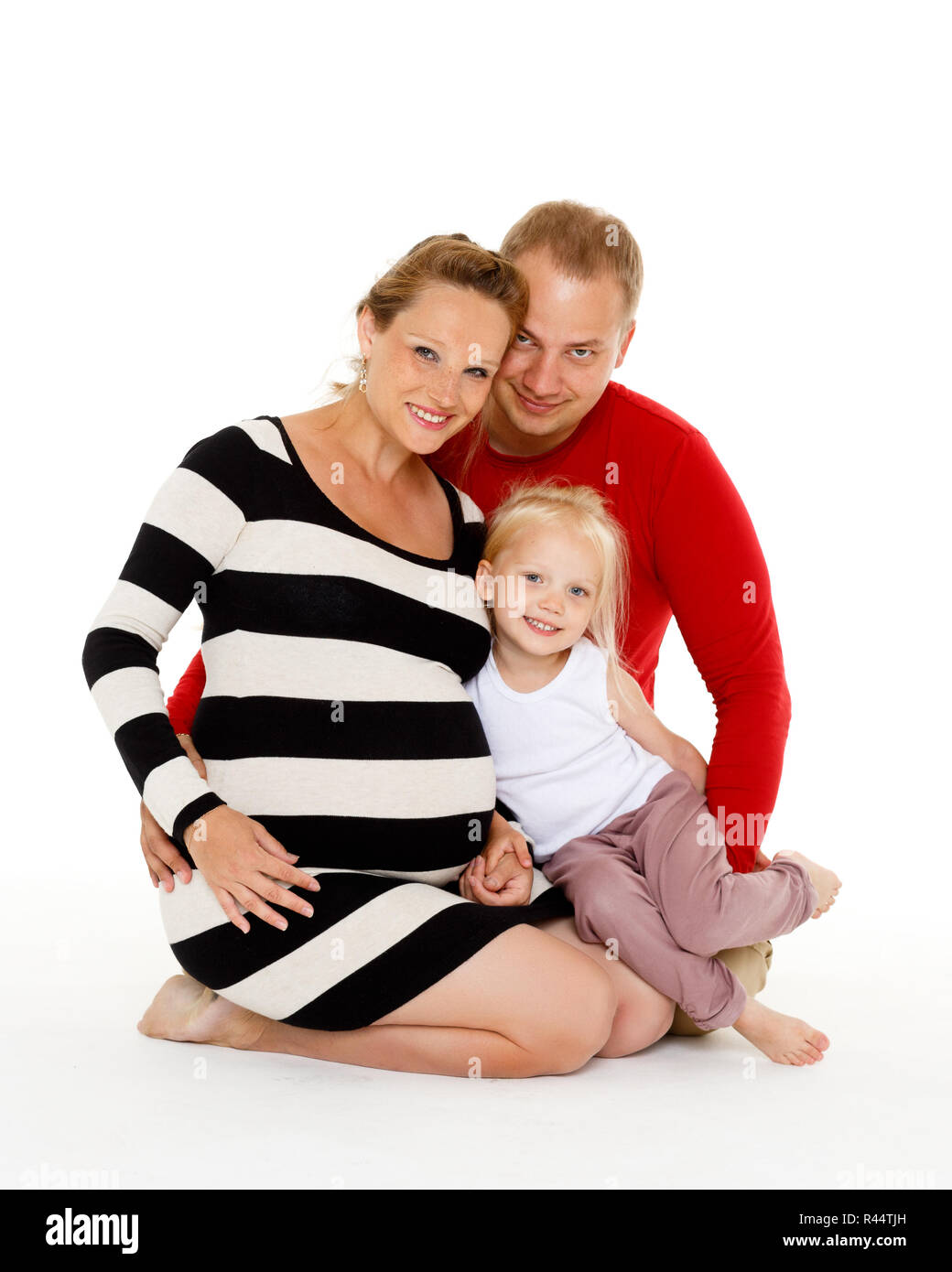 Happy family with child Stock Photo - Alamy