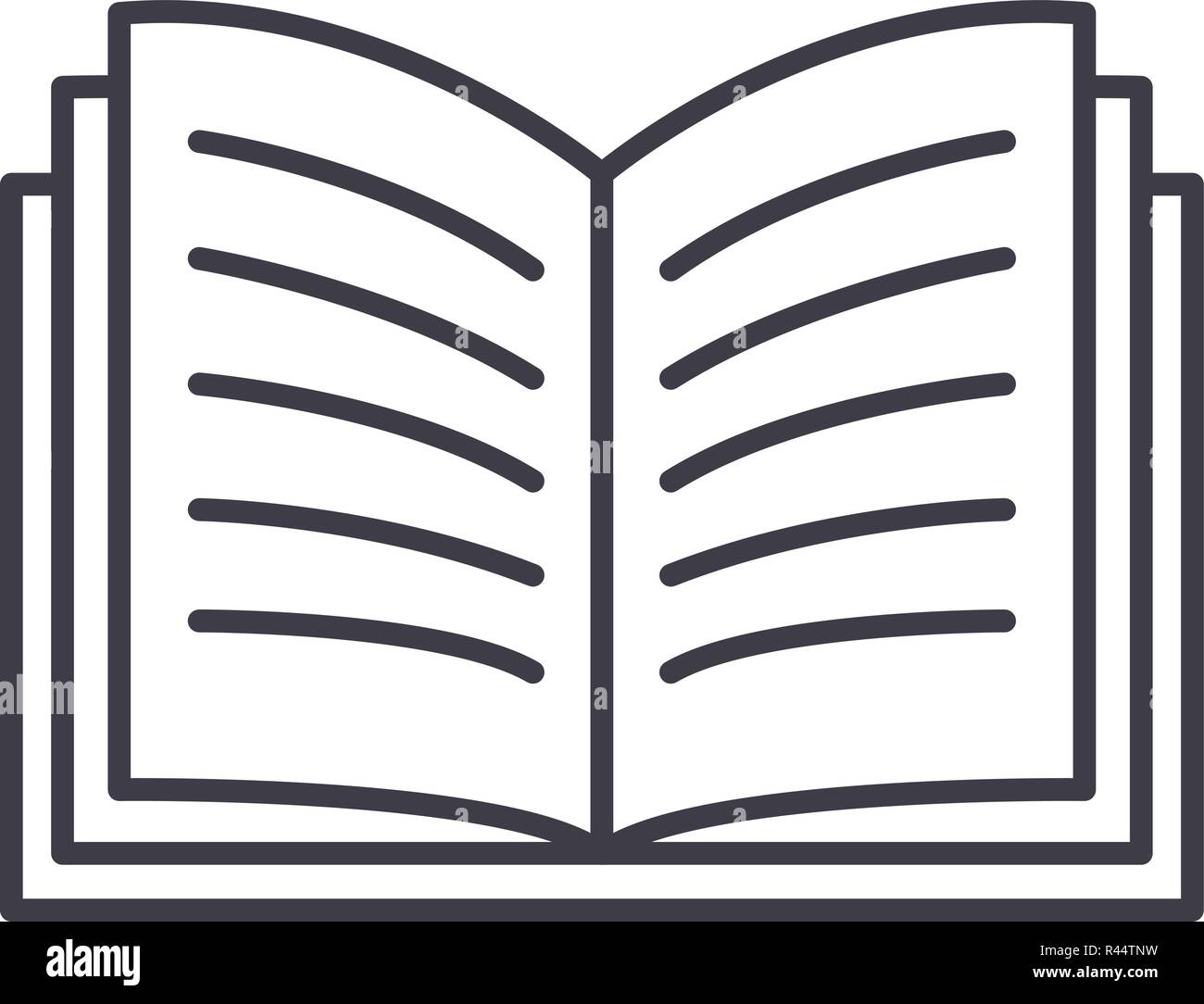 Open book line icon concept. Open book vector linear illustration, symbol, sign Stock Vector ...