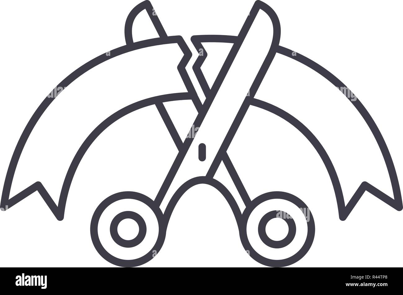 Opening line icon concept. Opening vector linear illustration, symbol ...