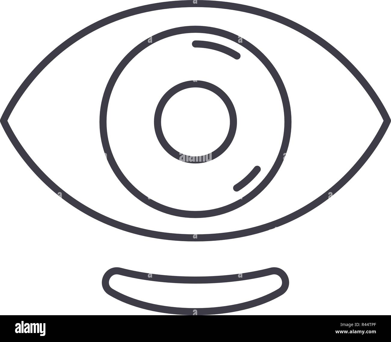 Ophthalmic lenses line icon concept. Ophthalmic lenses vector linear ...