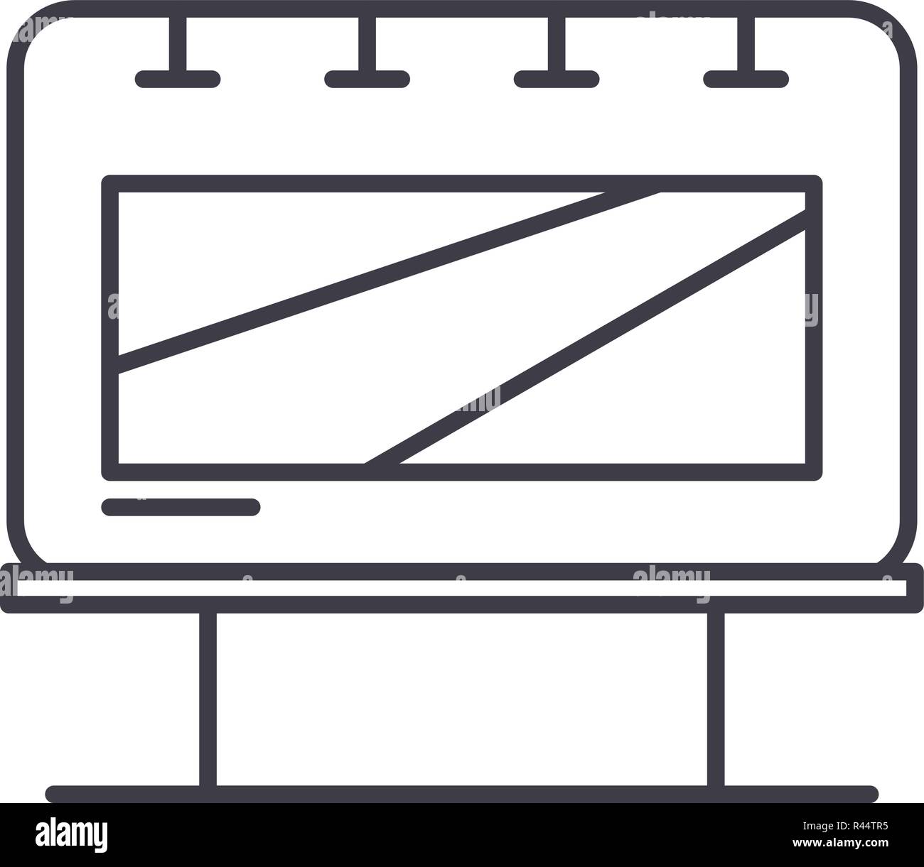 Outdoor advertising line icon concept. Outdoor advertising vector ...