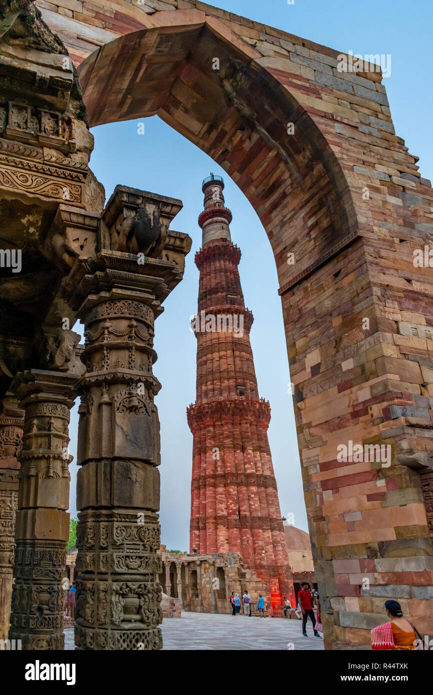 Qutub minar view hi-res stock photography and images - Alamy