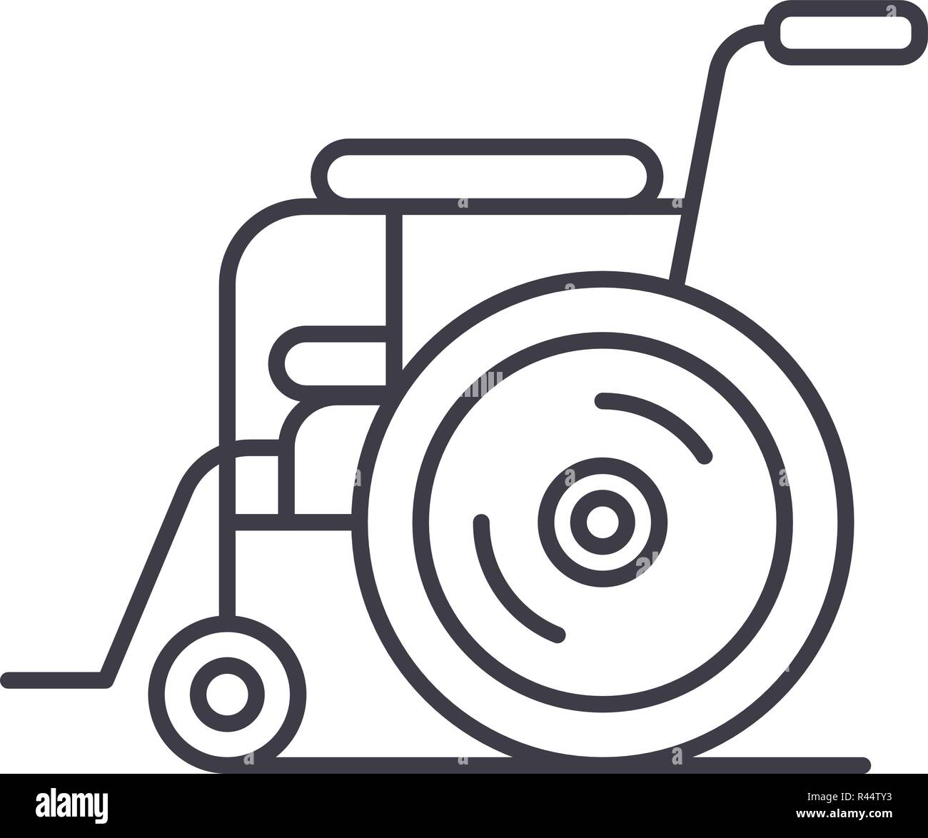 Patient chair line icon concept. Patient chair vector linear ...