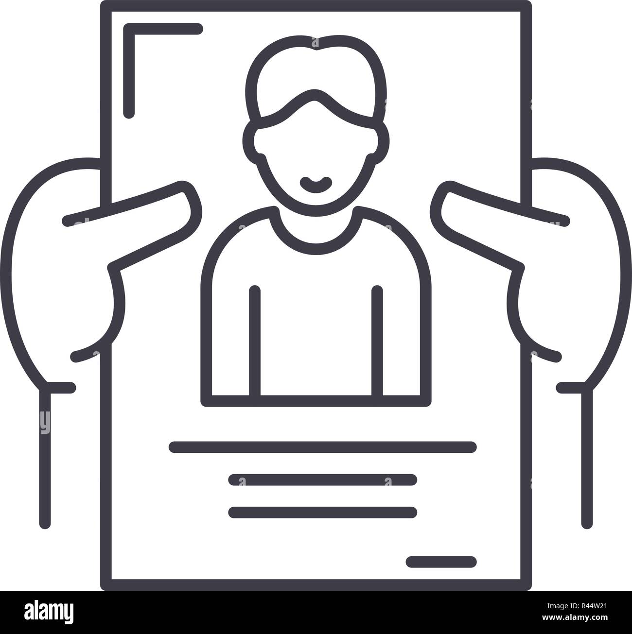 Personnel management line icon concept. Personnel management vector ...