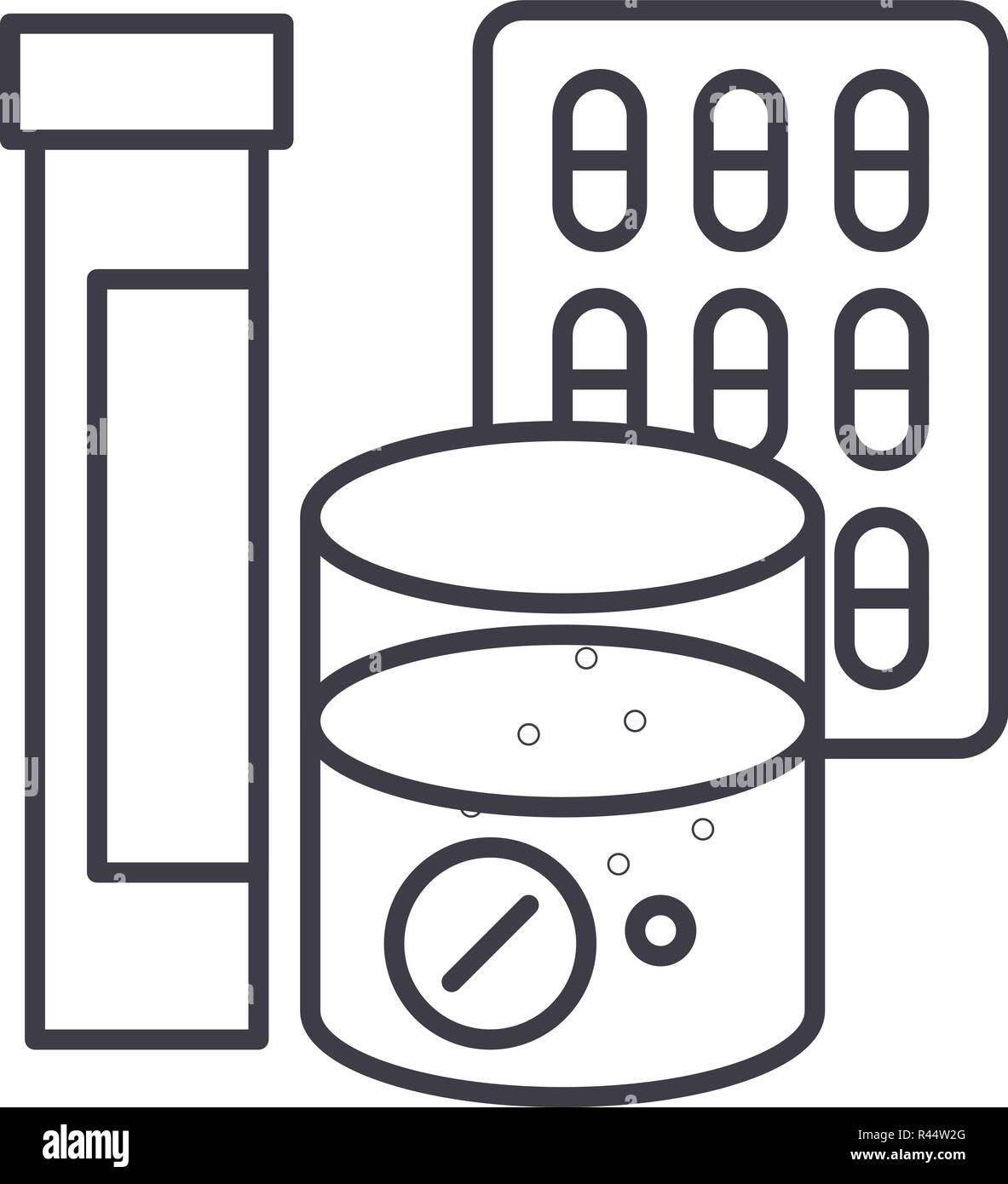 Pharmaceuticals line icon concept. Pharmaceuticals vector linear ...