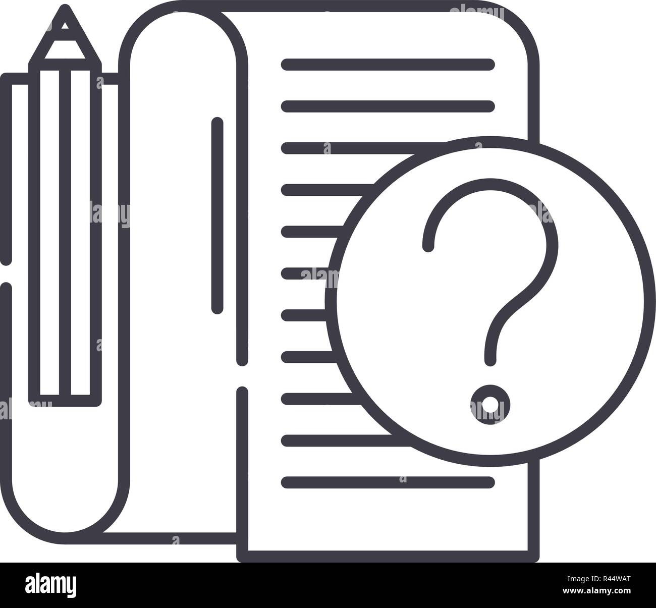 Problem line icon concept. Problem vector linear illustration, symbol ...