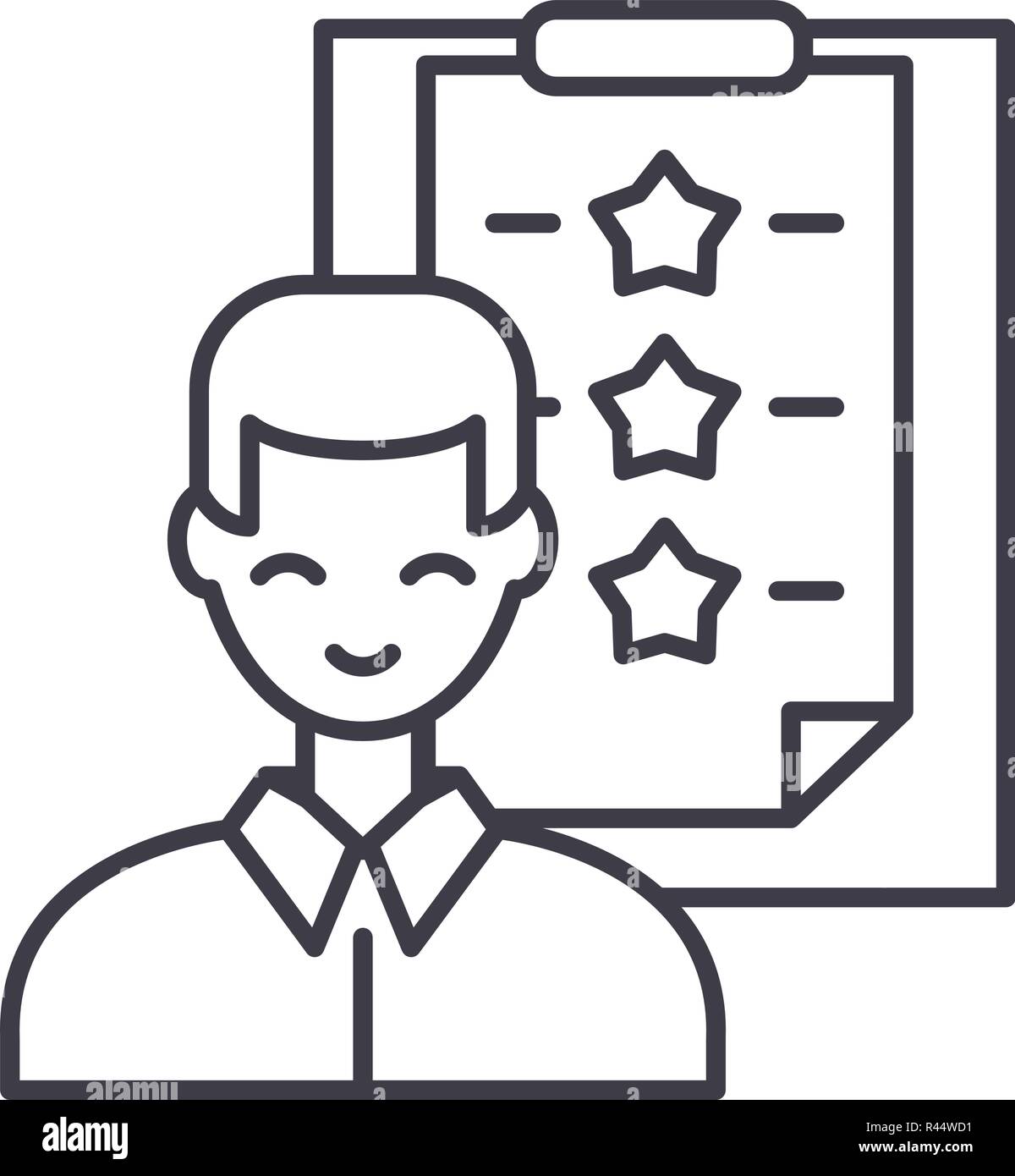 Professional testing line icon concept. Professional testing vector ...