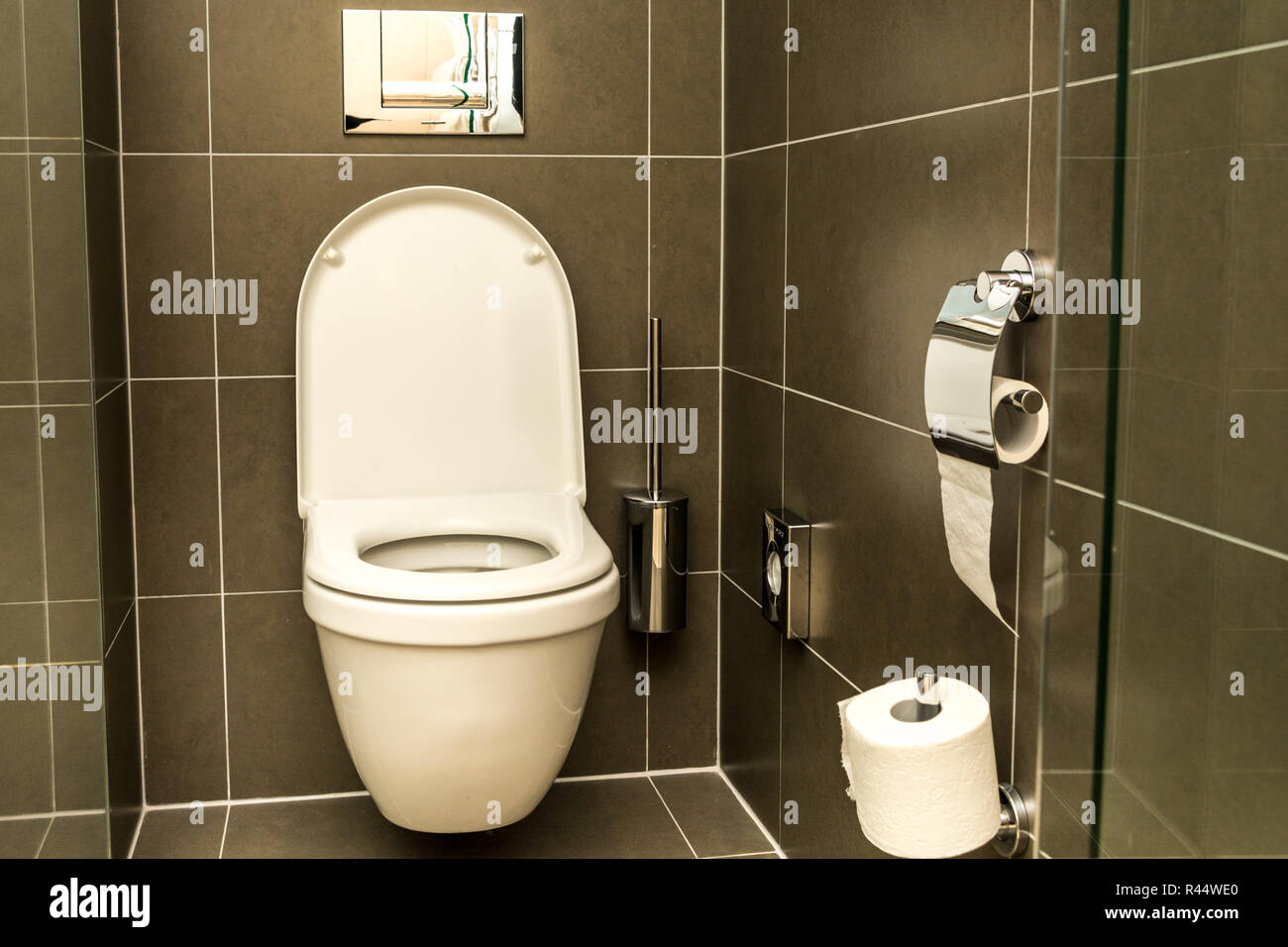 Interior of the room - Toilet in the bathroom Stock Photo - Alamy
