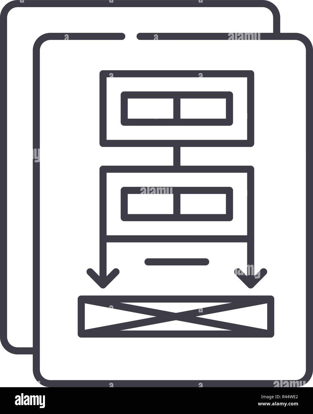 Project documentation line icon concept. Project documentation vector ...