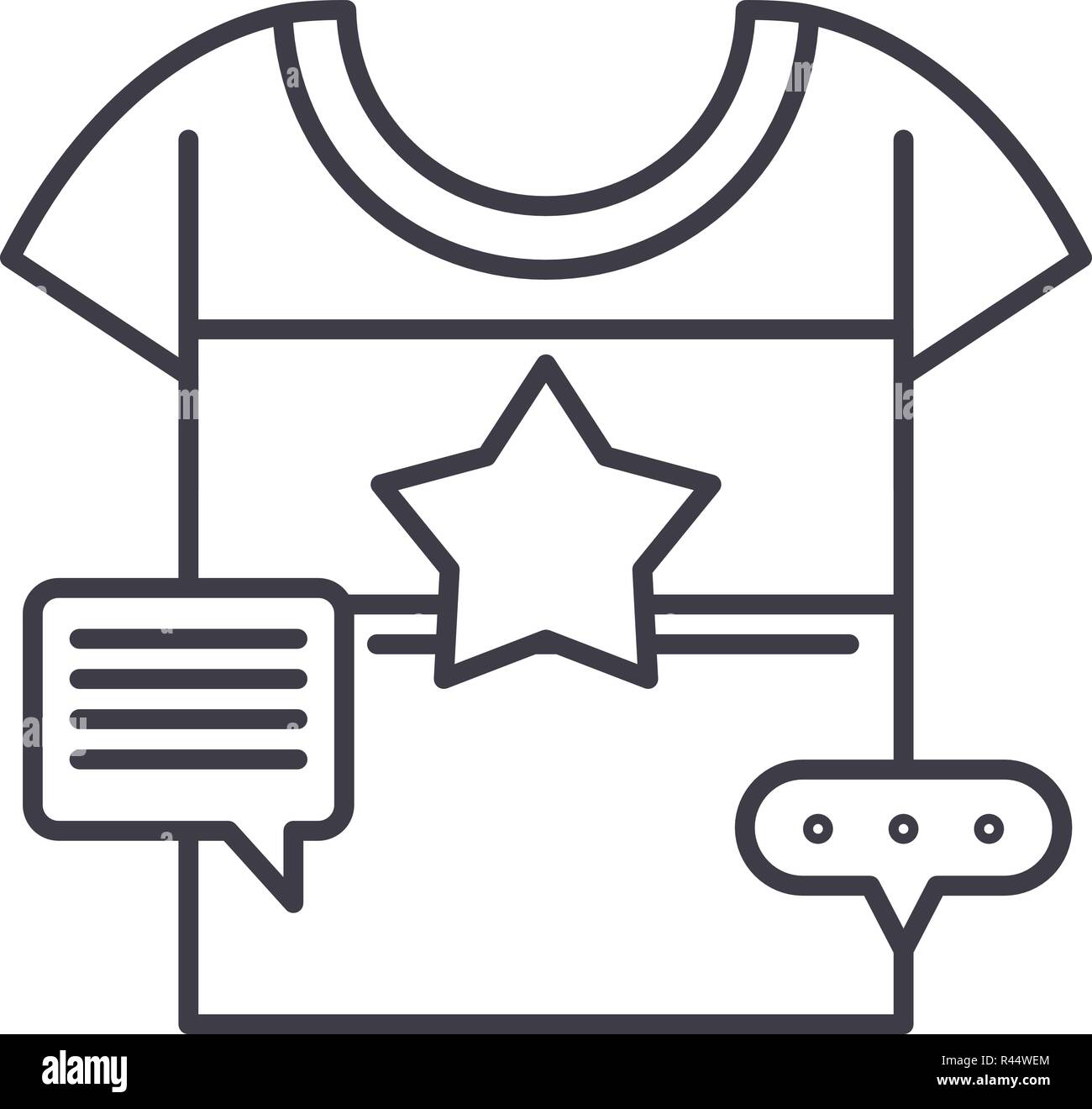 Promotional clothing line icon concept. Promotional clothing vector ...