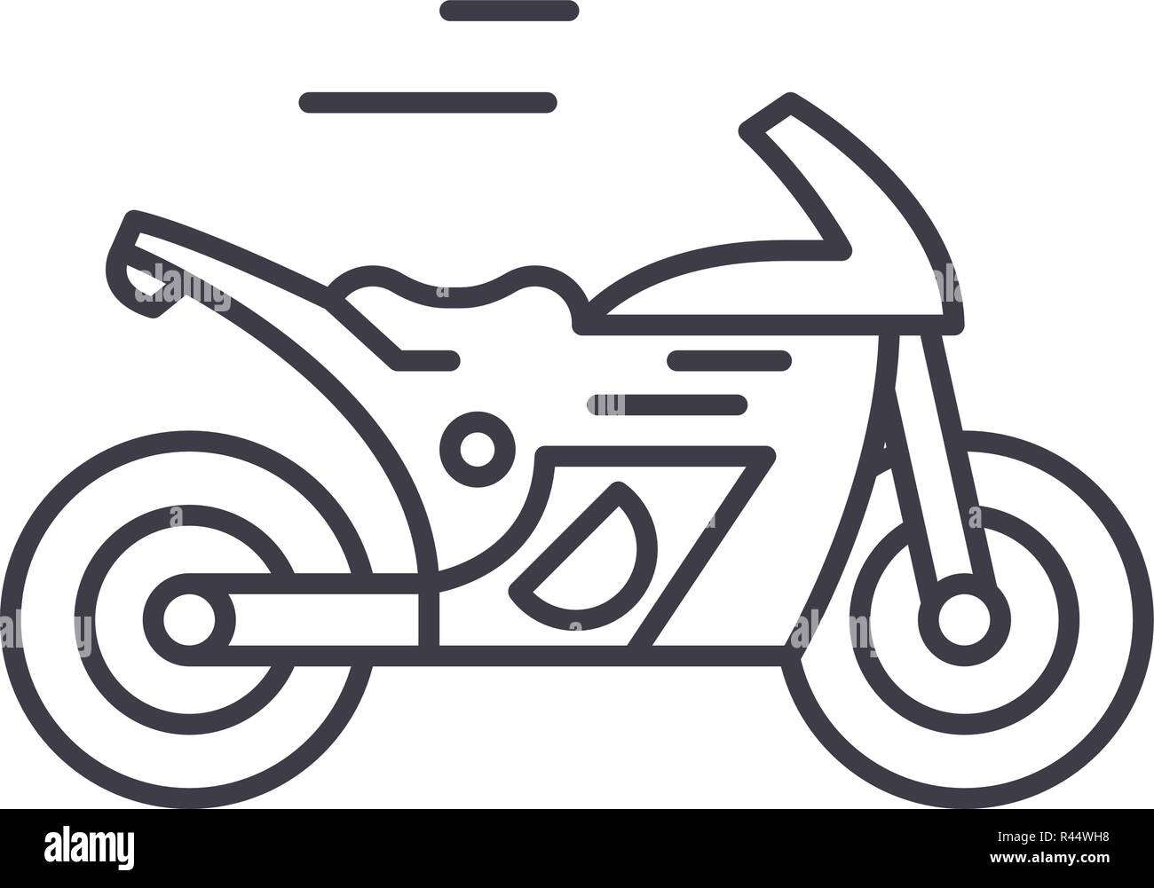 Race bike line icon concept. Race bike vector linear illustration ...