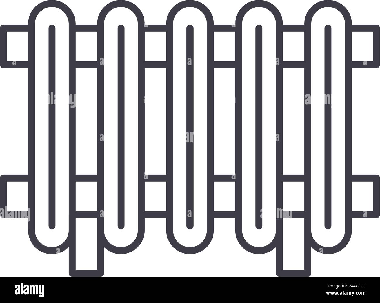 Radiator line icon concept. Radiator vector linear illustration, symbol ...