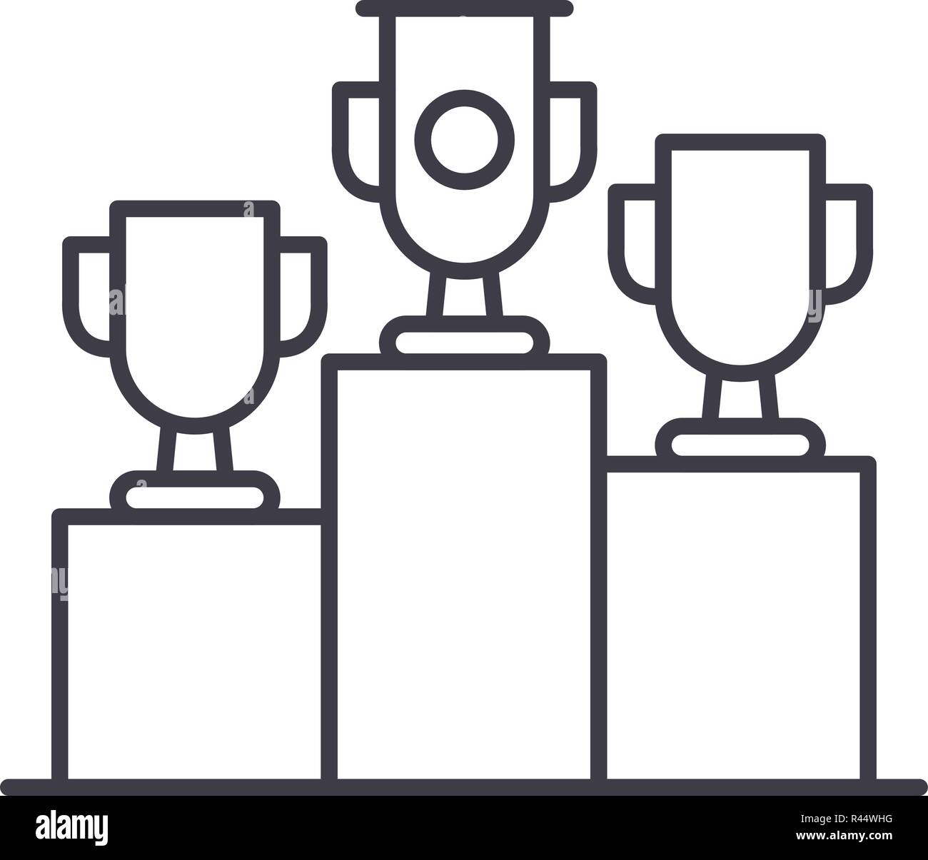 Raffle prizes line icon concept. Raffle prizes vector linear ...