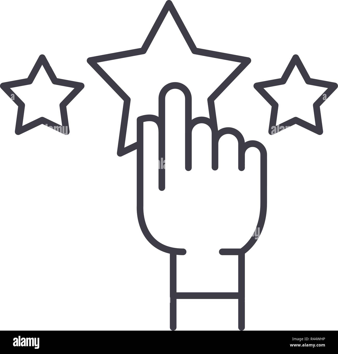 Rating line icon concept. Rating vector linear illustration, symbol ...