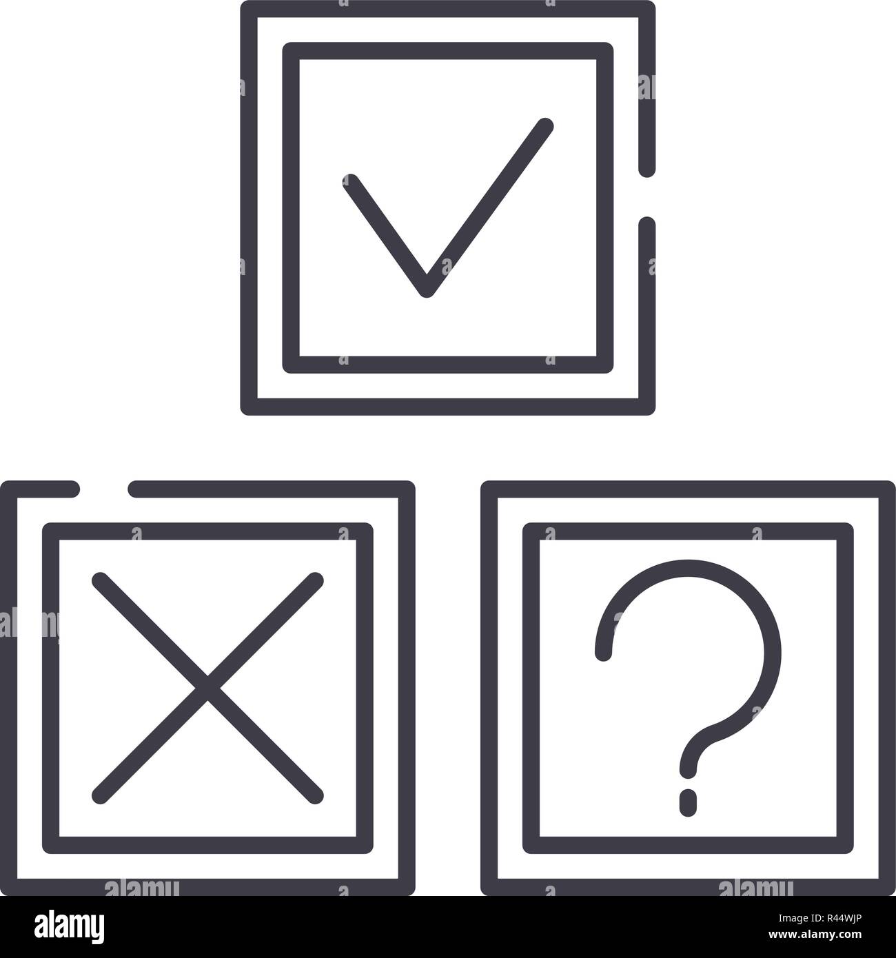 Rebus line icon concept. Rebus vector linear illustration, symbol, sign ...