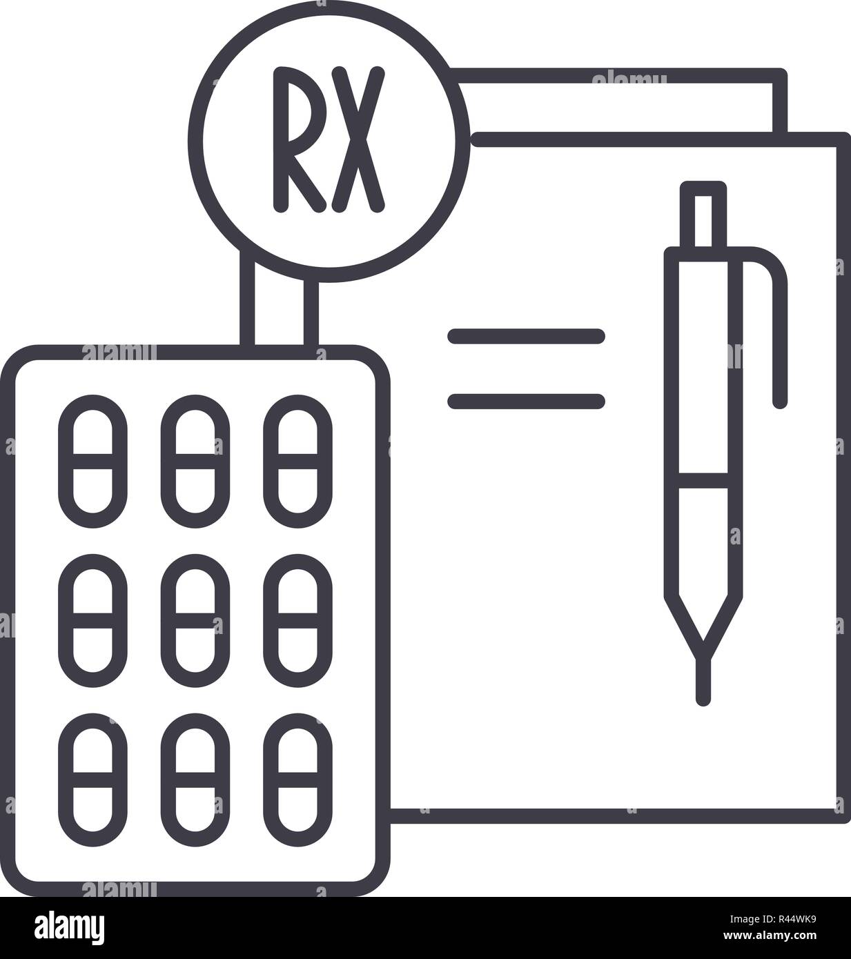 Recipe line icon concept. Recipe vector linear illustration, symbol ...