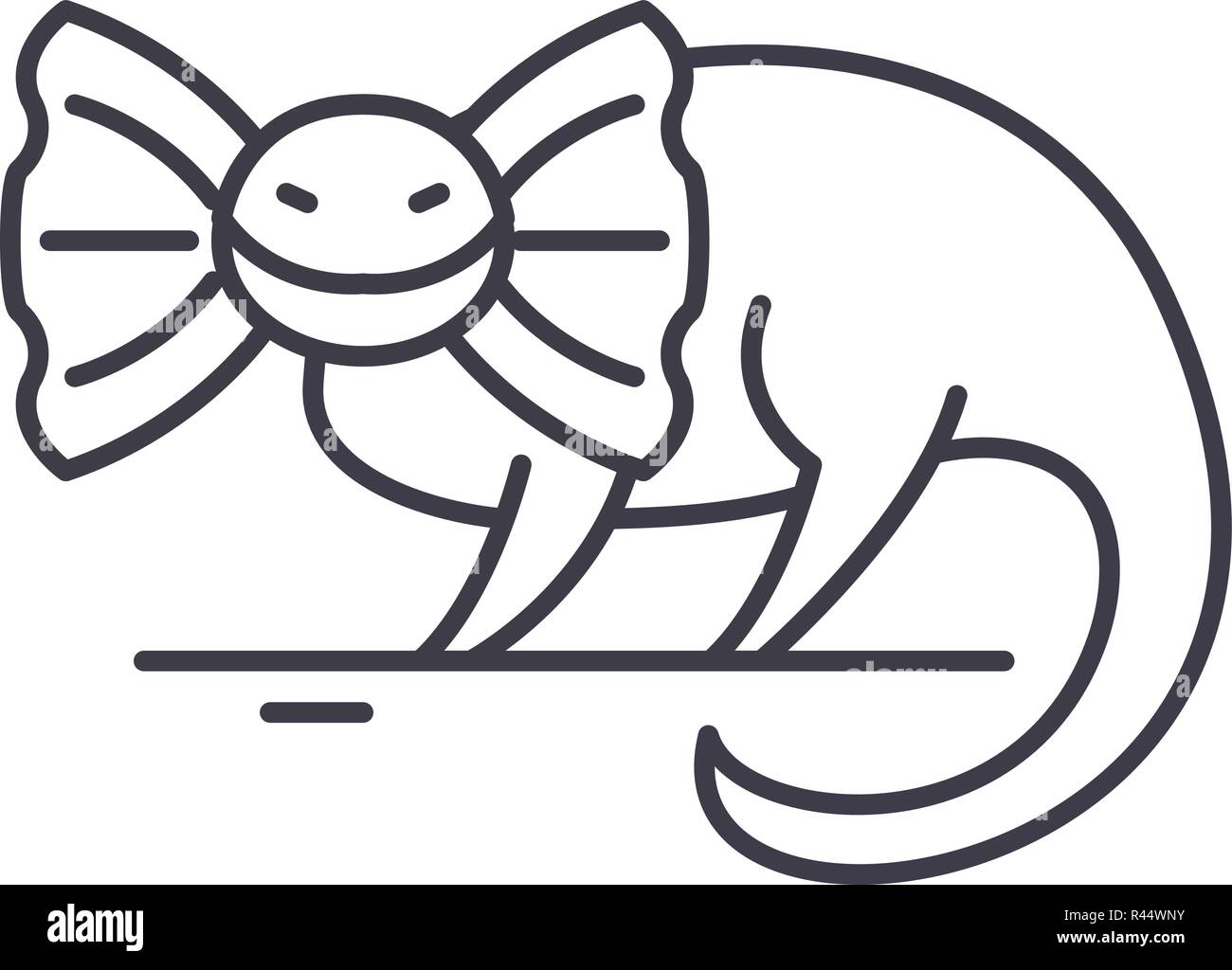 Reptile line icon concept. Reptile vector linear illustration, symbol ...