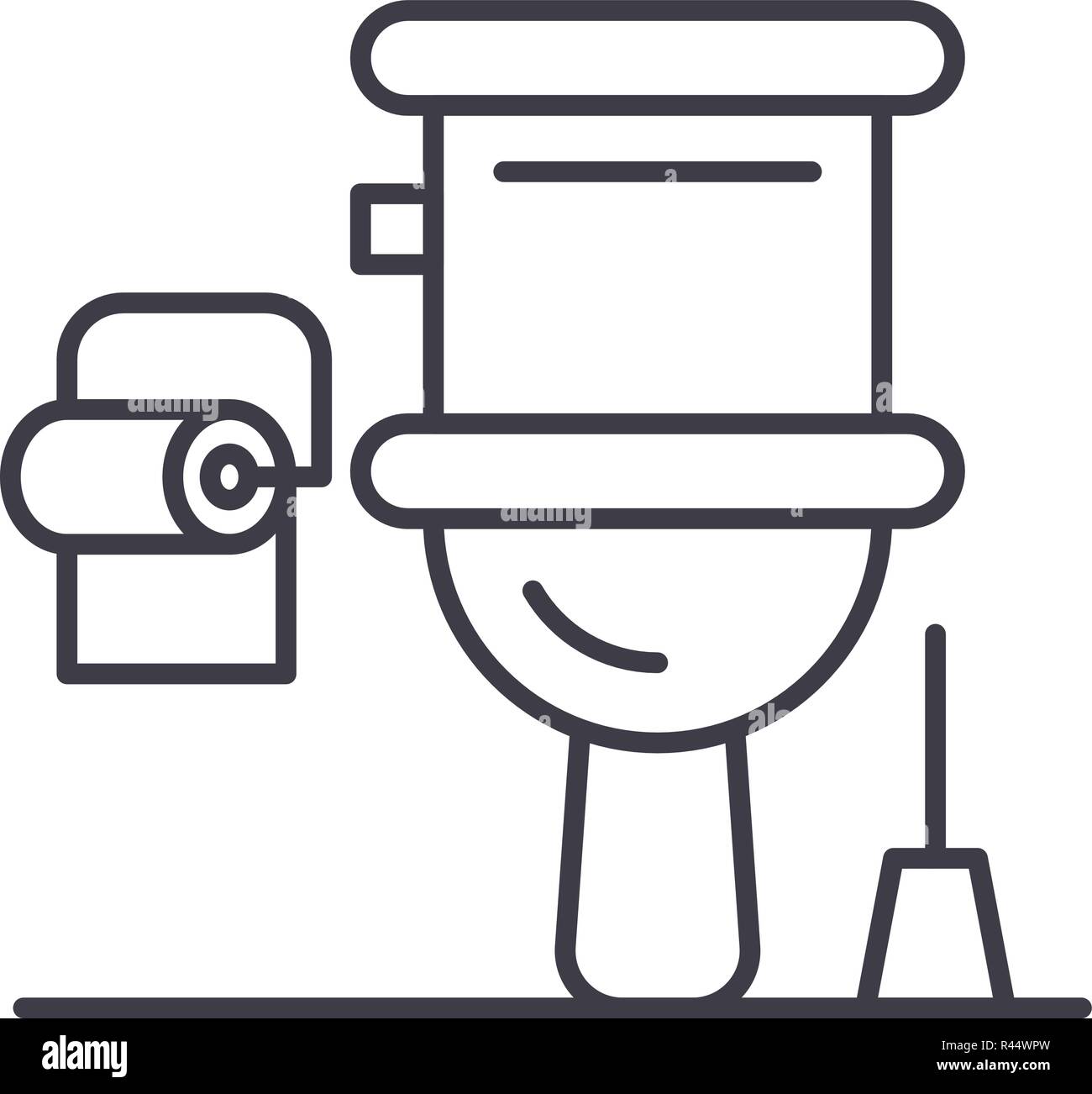 Restroom line icon concept. Restroom vector linear illustration, symbol ...