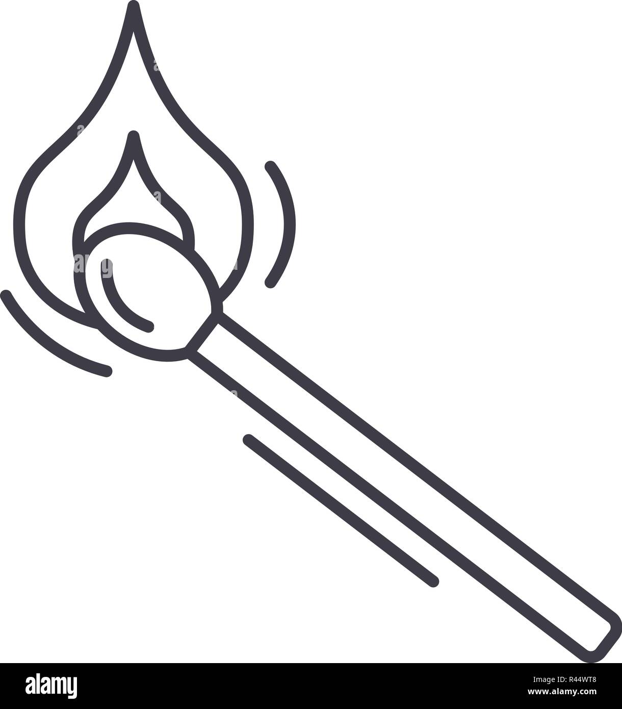 Match line icon concept. Match vector linear illustration, symbol, sign ...