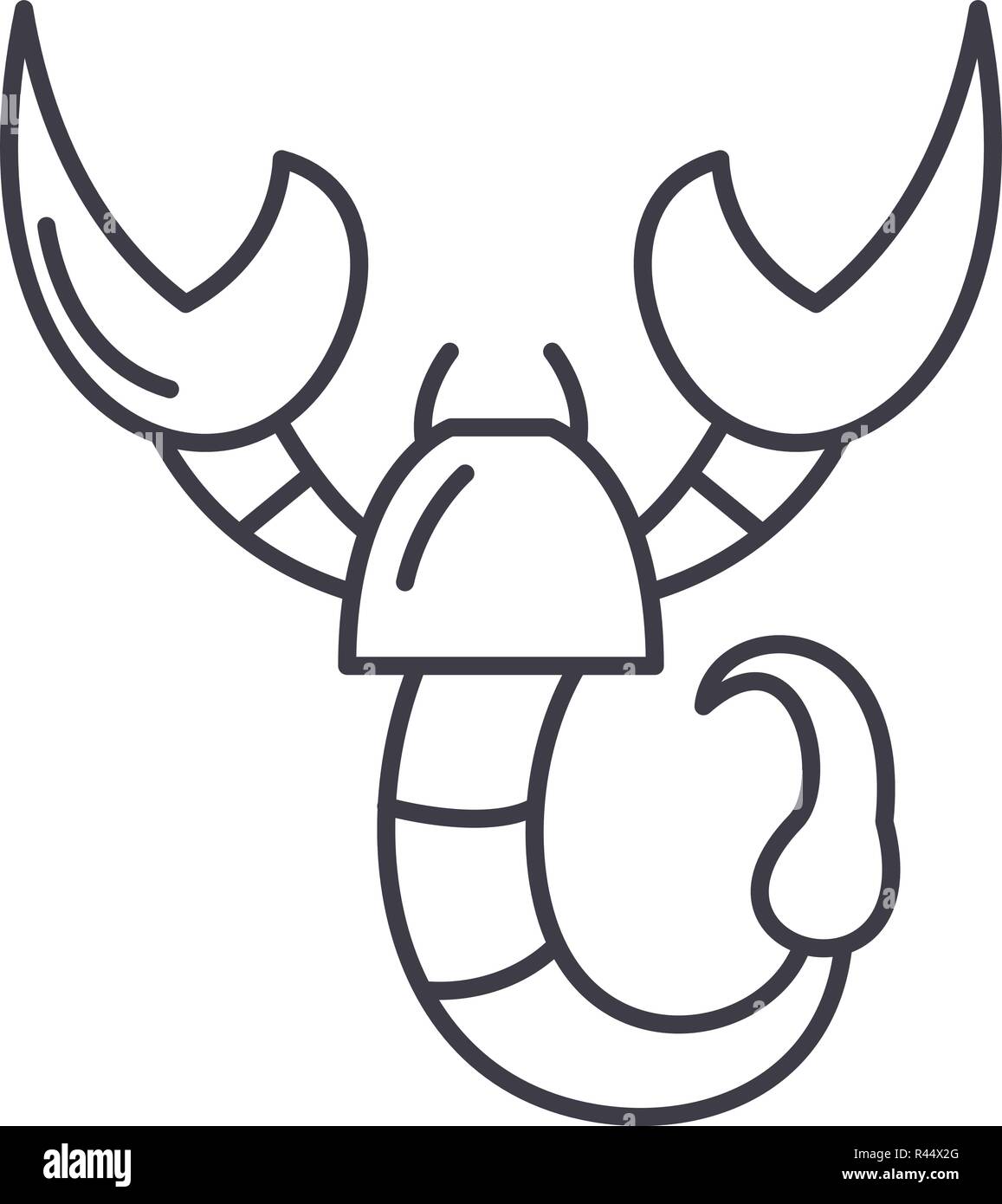 Scorpio zodiac sign line icon concept. Scorpio zodiac sign vector ...