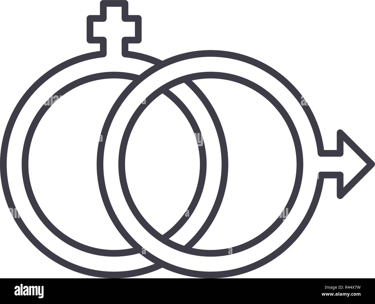 Sexology Line Icon Concept Sexology Vector Linear Illustration Symbol
