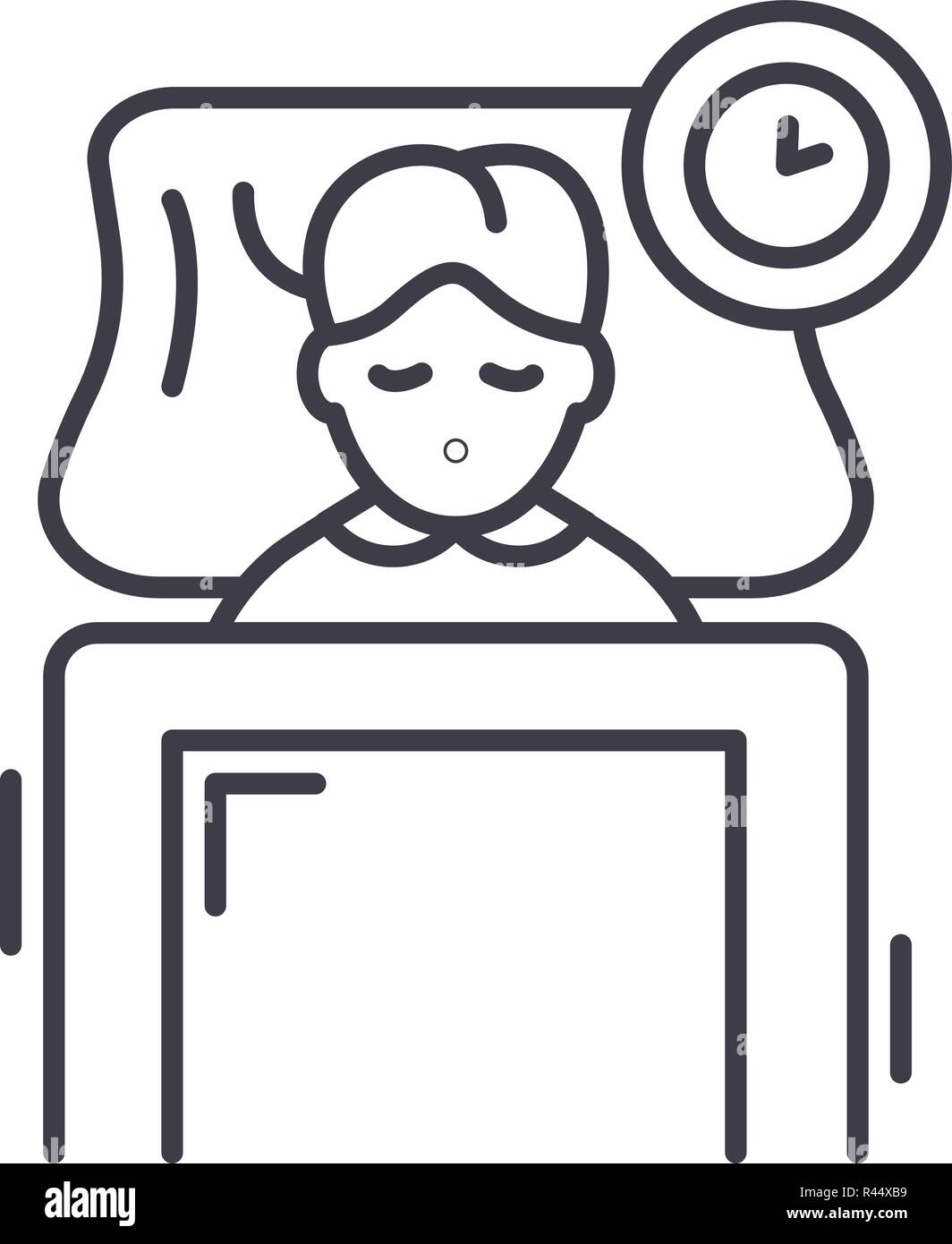 Sleep line icon concept. Sleep vector linear illustration, symbol, sign ...