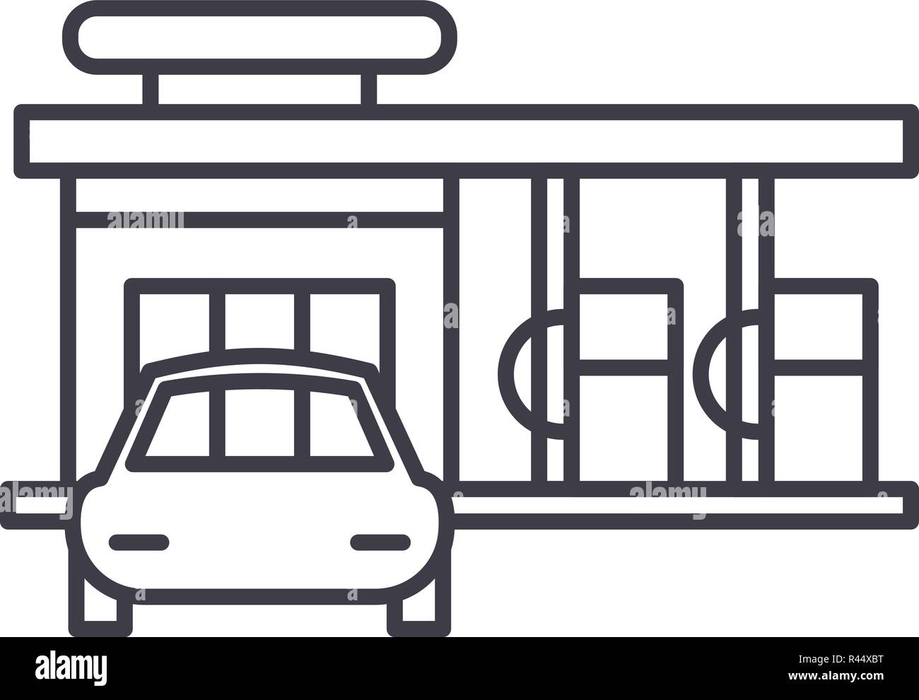 Gasoline Station Drawing