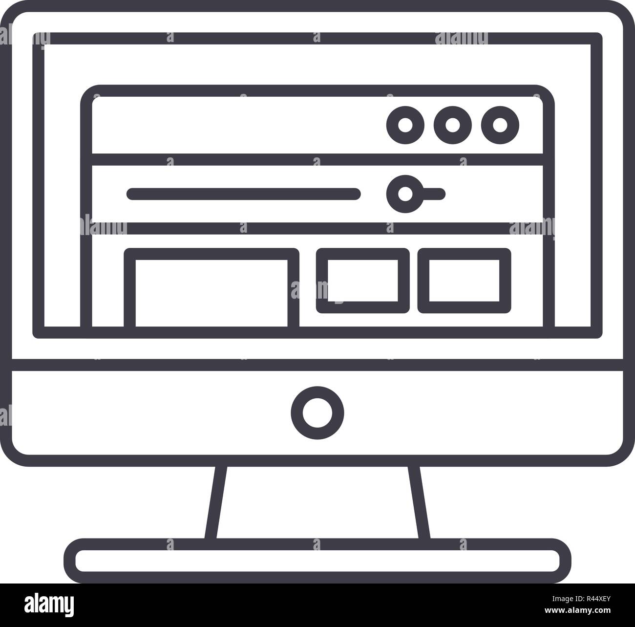 Software line icon concept. Software vector linear illustration, symbol ...