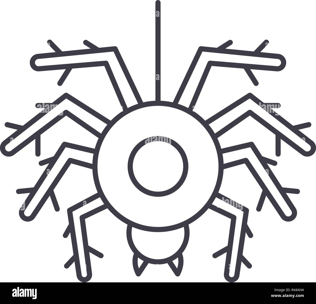 Spider line icon concept. Spider vector linear illustration, symbol ...