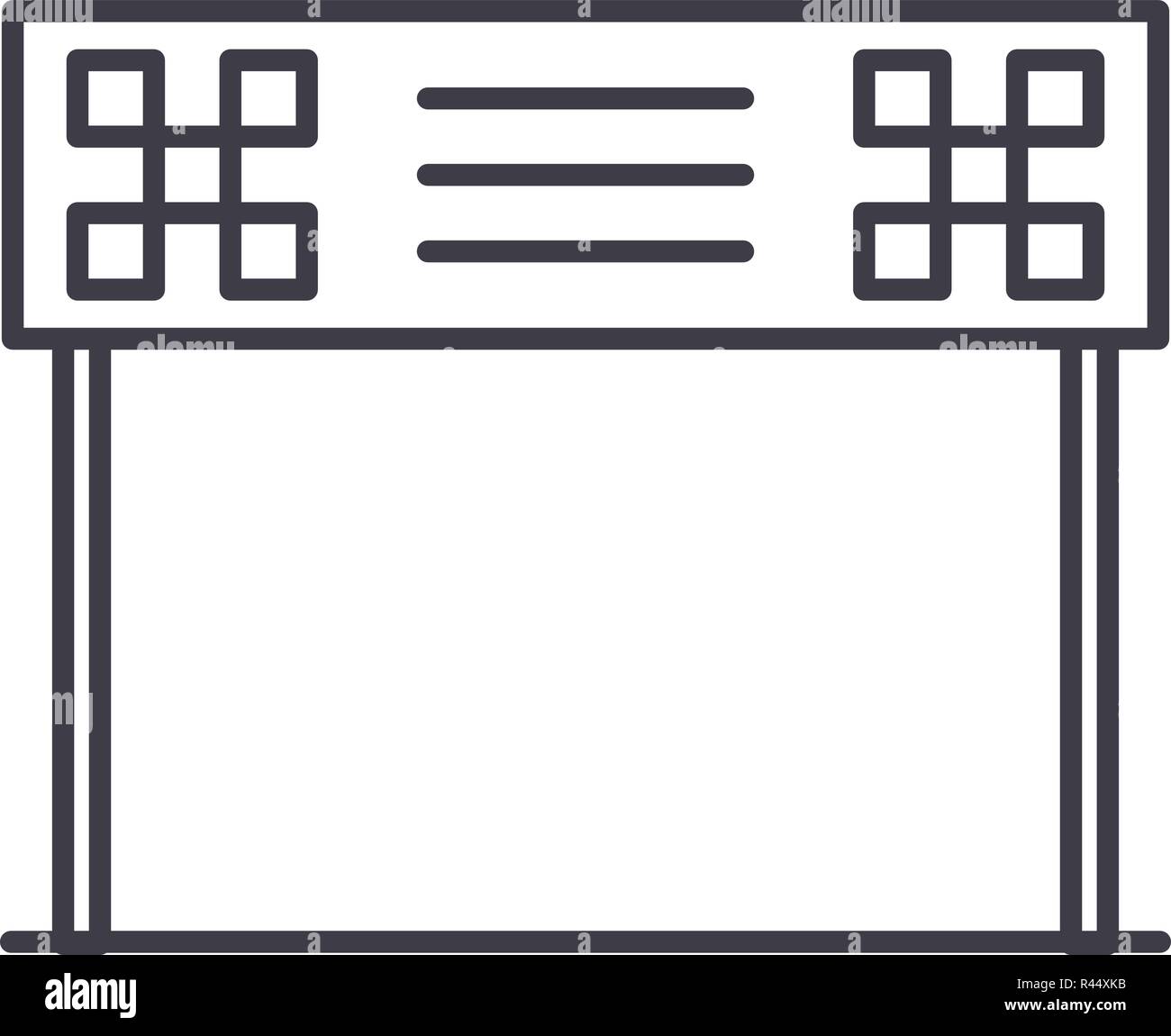 Sports sign game line icon concept. Sports sign game vector linear ...