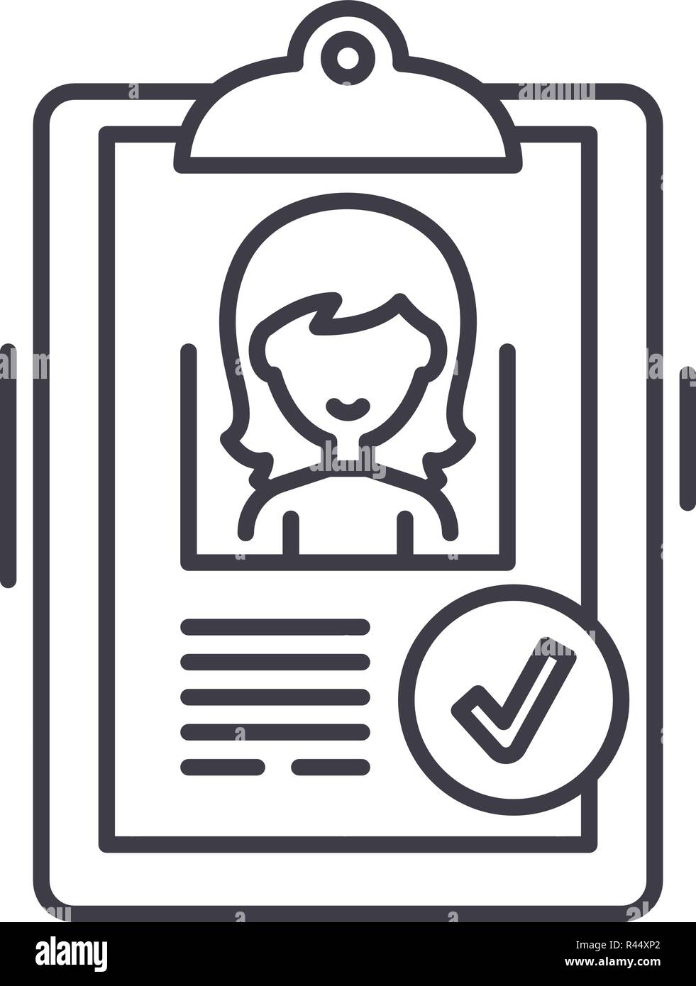 Status approved line icon concept. Status approved vector linear ...