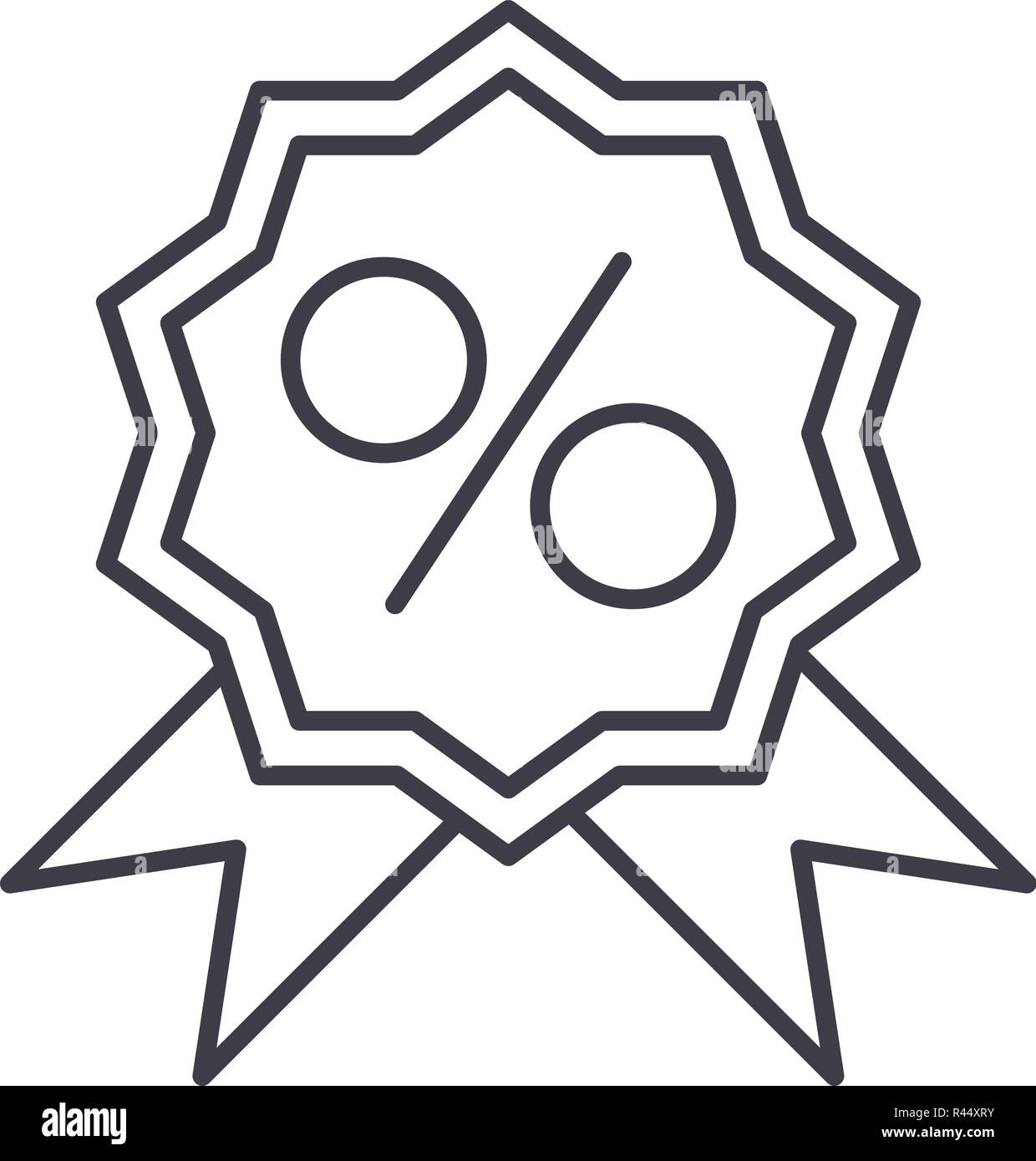 Store discounts line icon concept. Store discounts vector linear ...