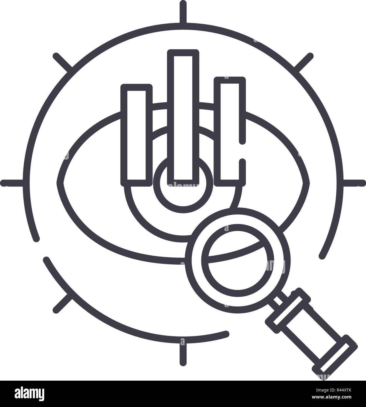 Strategic vision line icon concept. Strategic vision vector linear ... Strategic vision line icon concept. Strategic vision vector linear ...