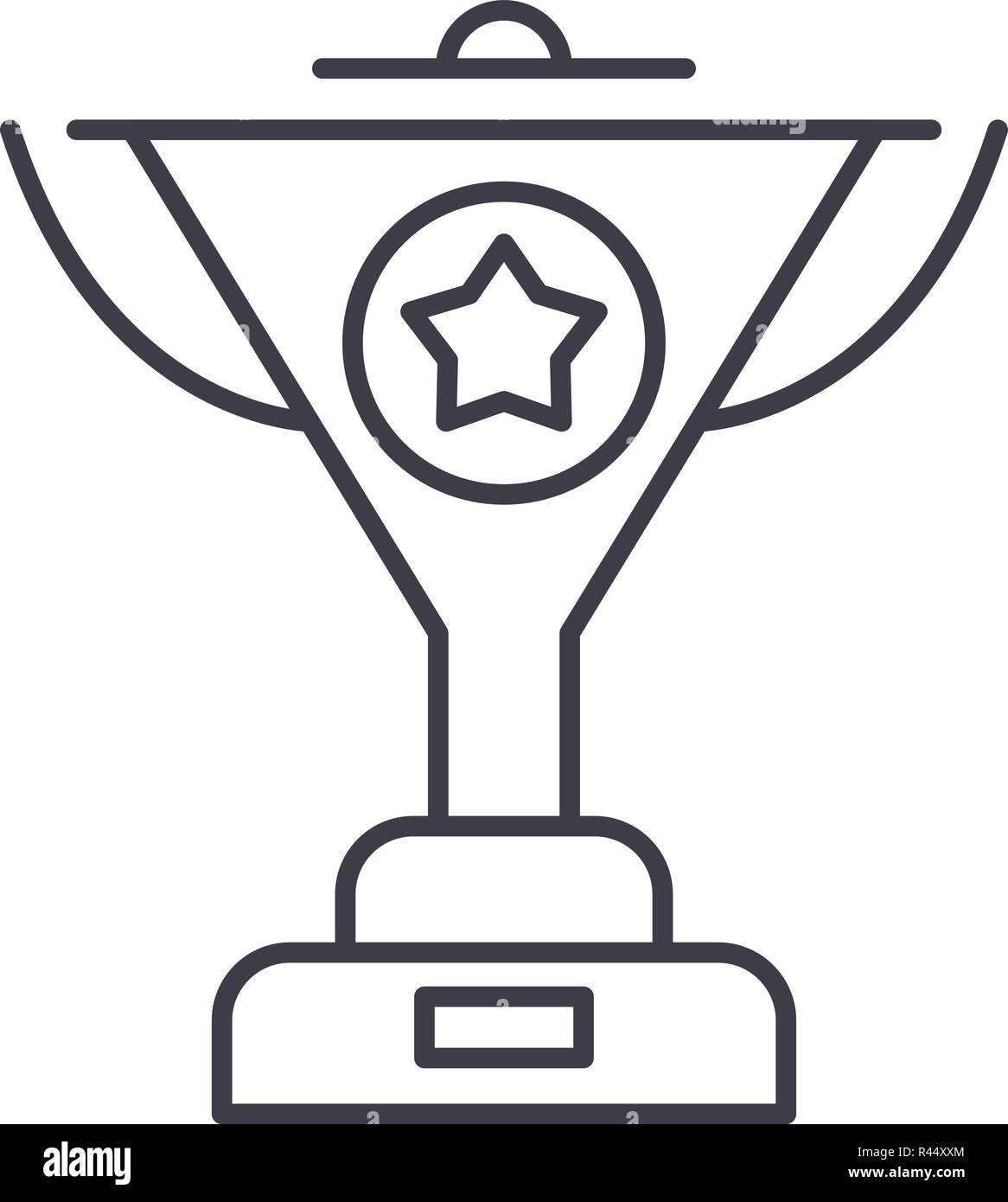 Successful achievement line icon concept. Successful achievement vector ...