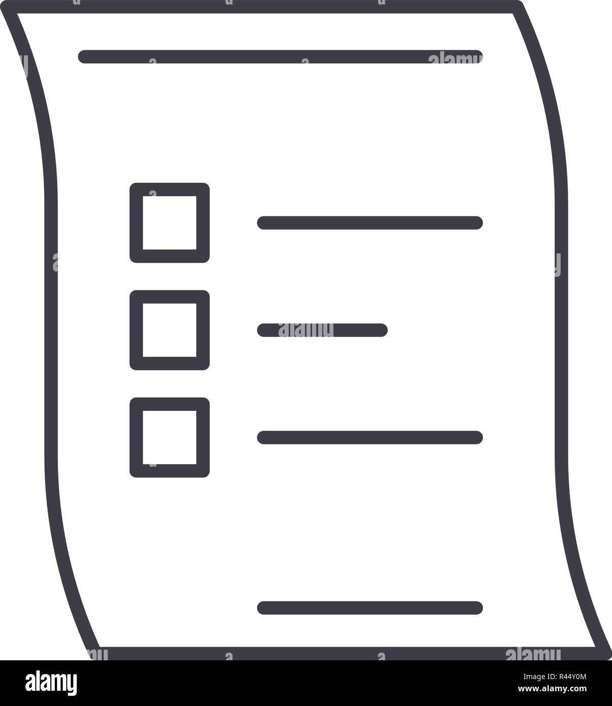 Survey line icon concept. Survey vector linear illustration, symbol ...