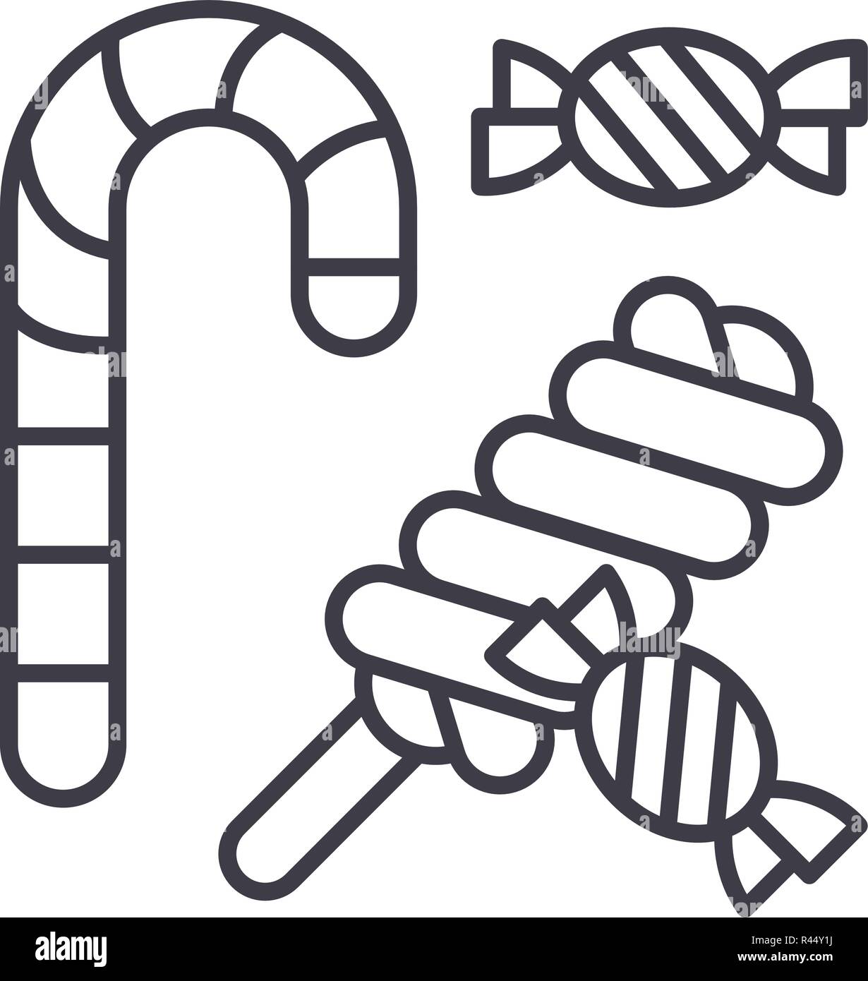 Sweets line icon concept. Sweets vector linear illustration, symbol ...