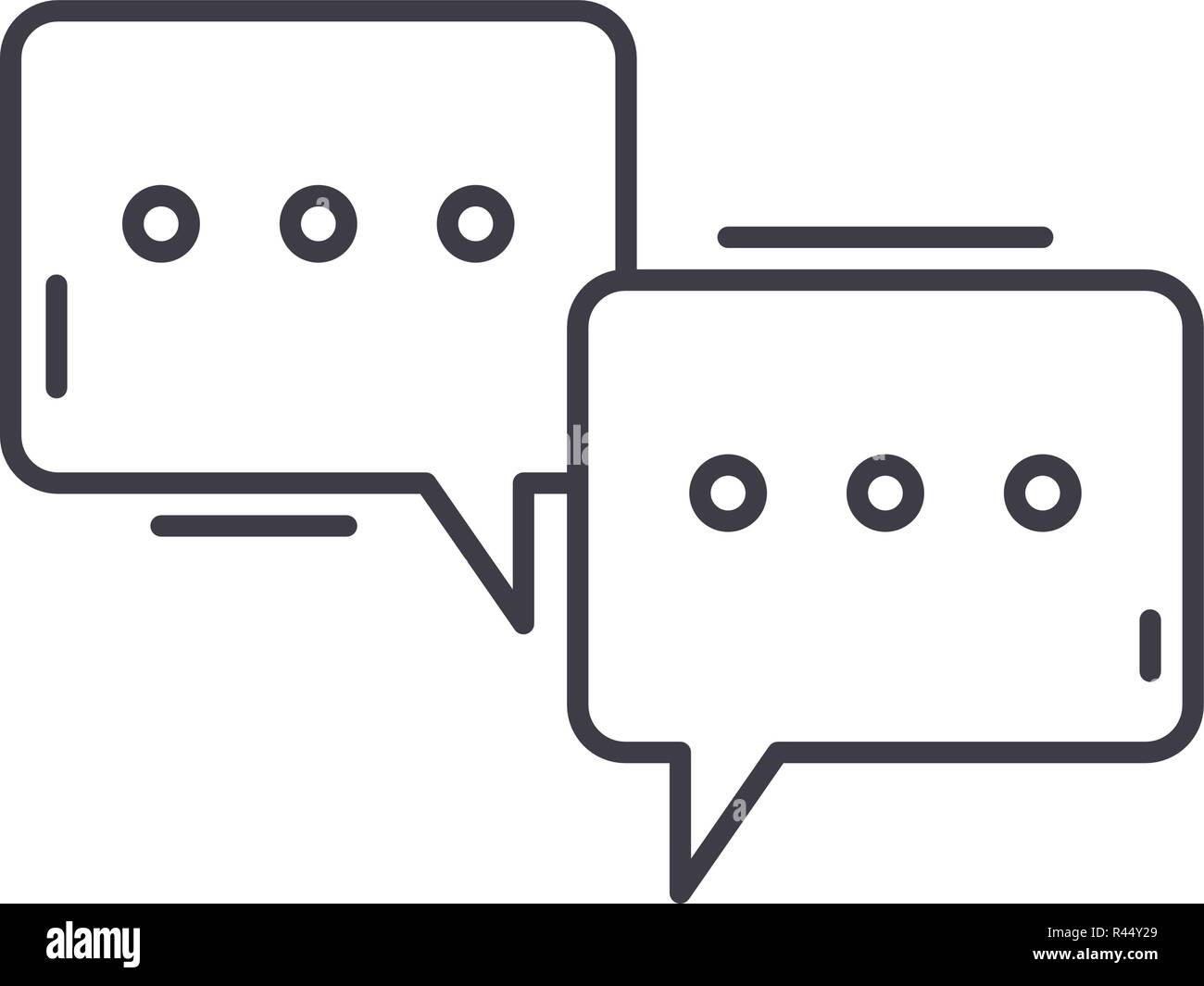 Symposium line icon concept. Symposium vector linear illustration ...