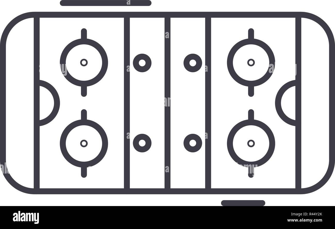 Table soccer line icon concept. Table soccer vector linear illustration ...
