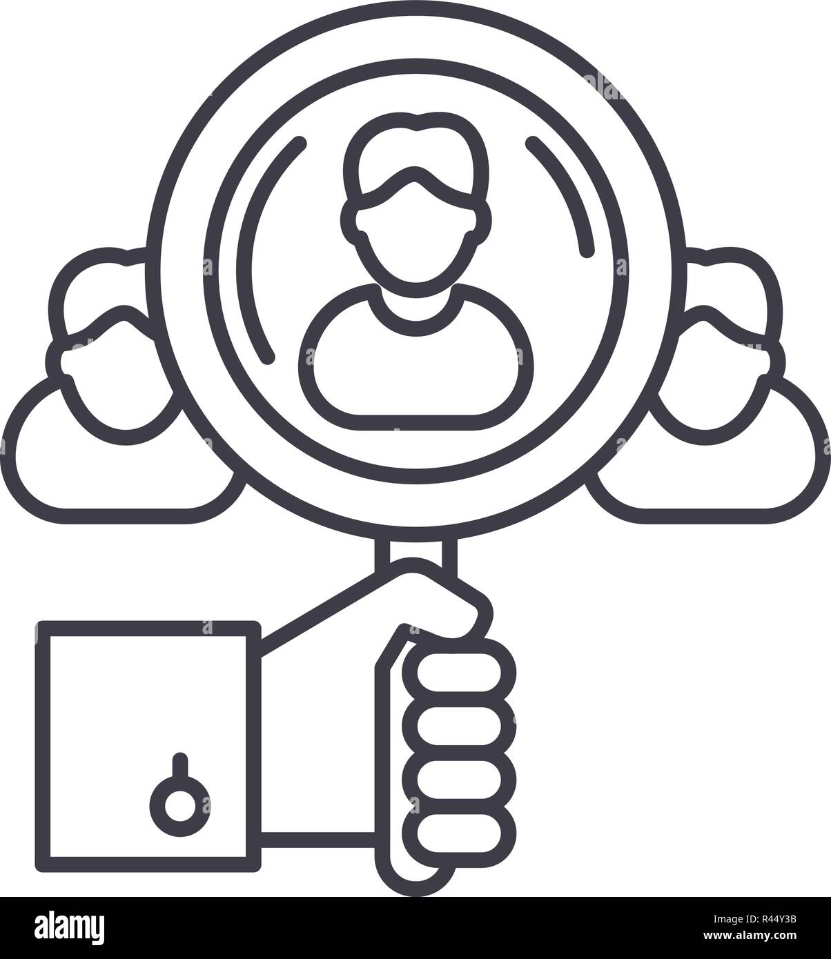 Talent search line icon concept. Talent search vector linear ...