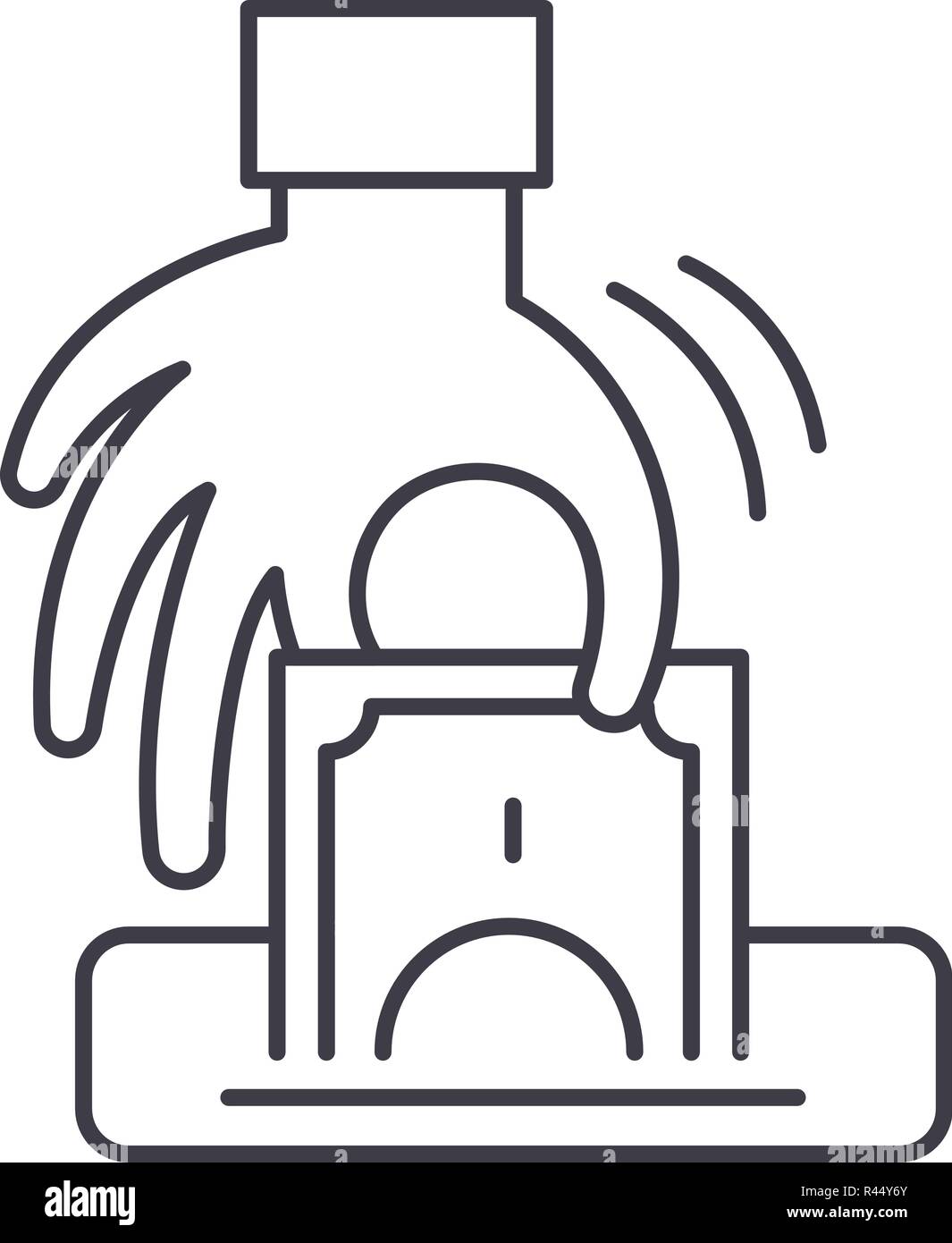 Theft line icon concept. Theft vector linear illustration, symbol, sign ...