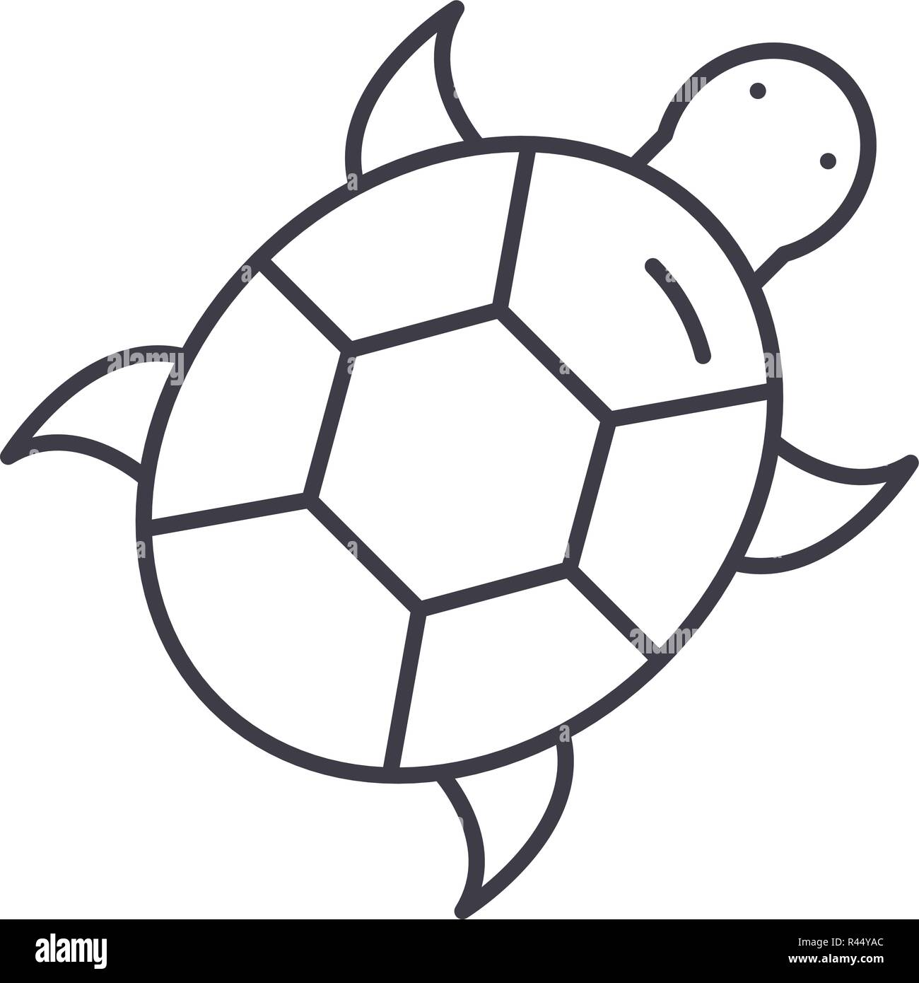 Turtle line icon concept. Turtle vector linear illustration, symbol ...