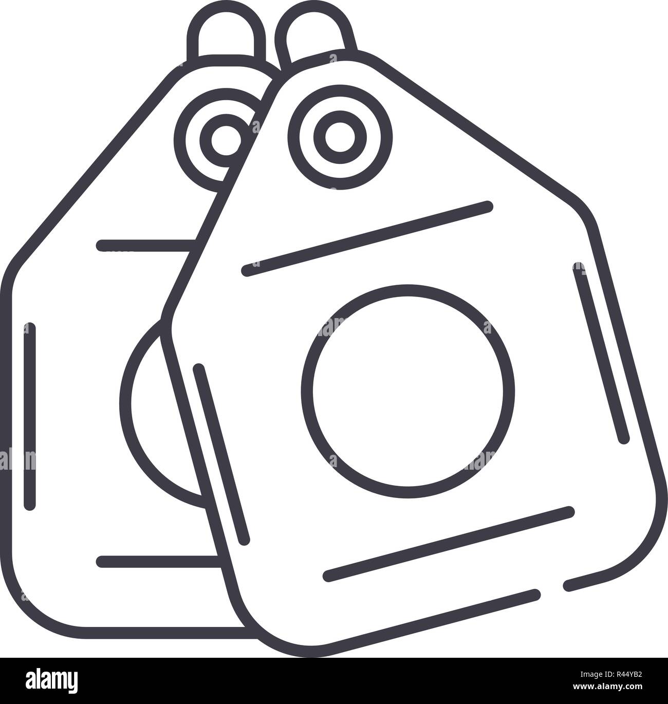 Vacuum cleaner bags line icon concept. Vacuum cleaner bags vector ...