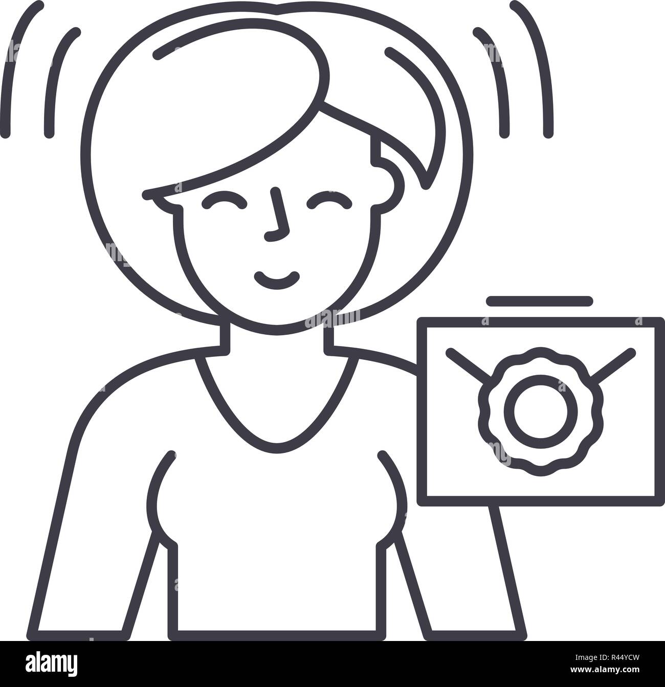 Waiting for a letter line icon concept. Waiting for a letter vector ...