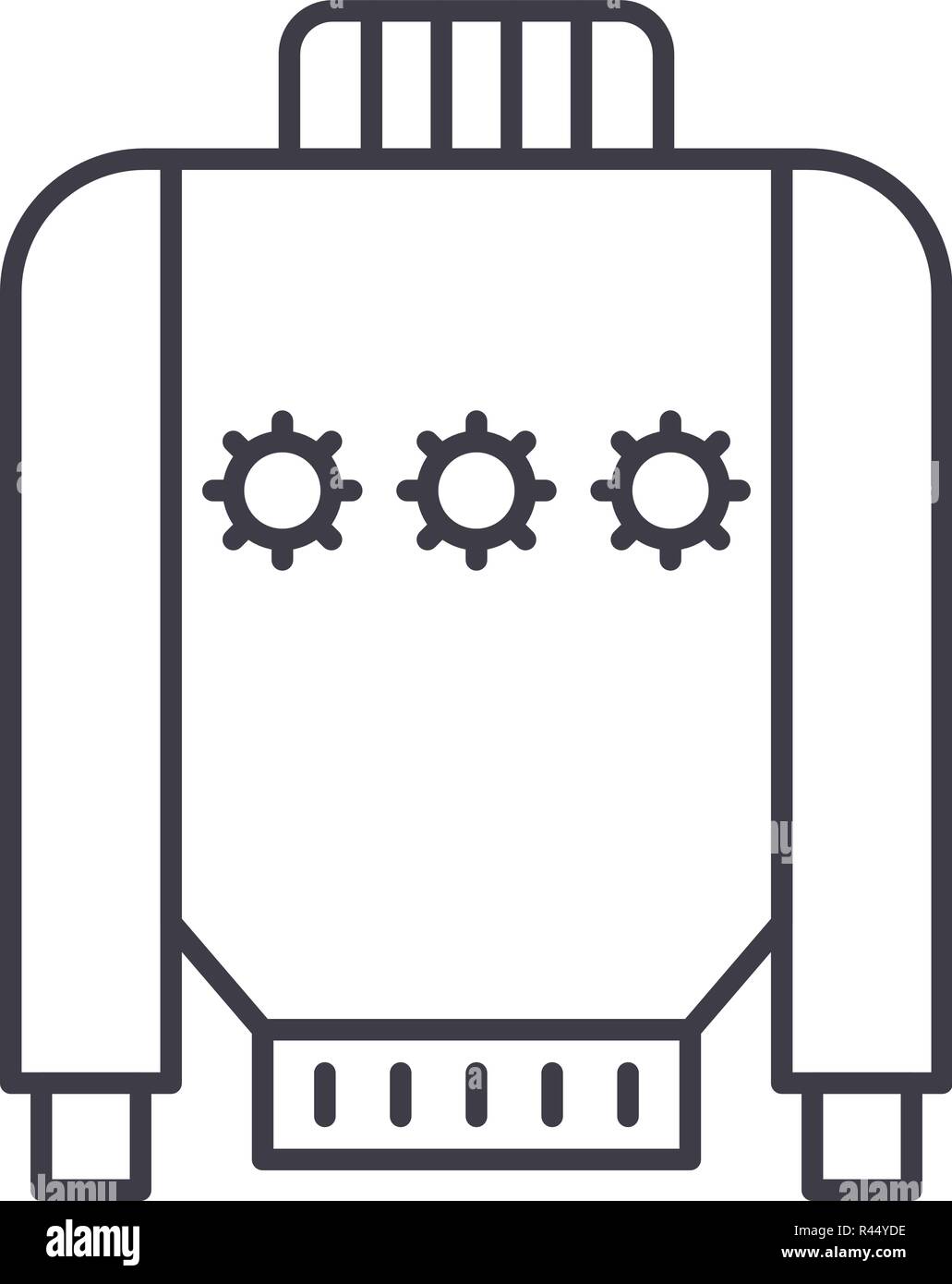 Warm sweater line icon concept. Warm sweater vector linear illustration ...