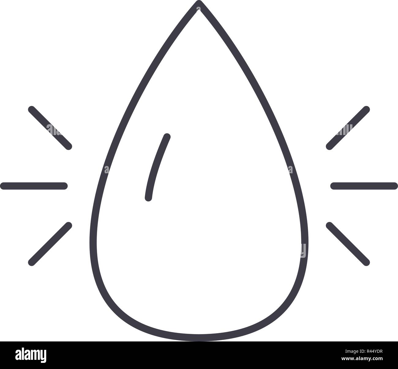 Water industry line icon concept. Water industry vector linear ...