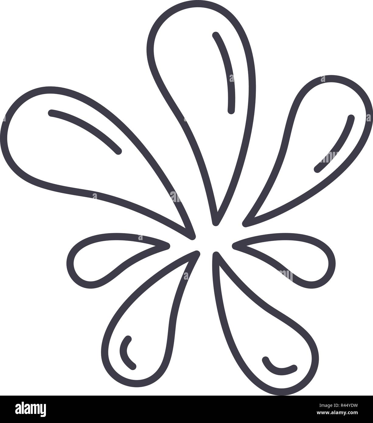 Water spray line icon concept. Water spray vector linear illustration ...