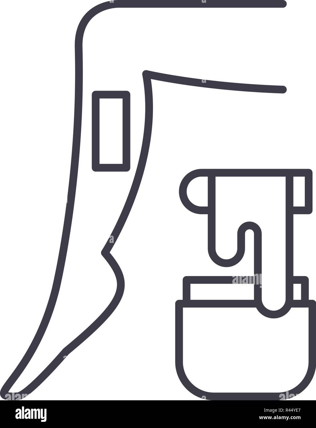 Waxing line icon concept. Waxing vector linear illustration, symbol ...