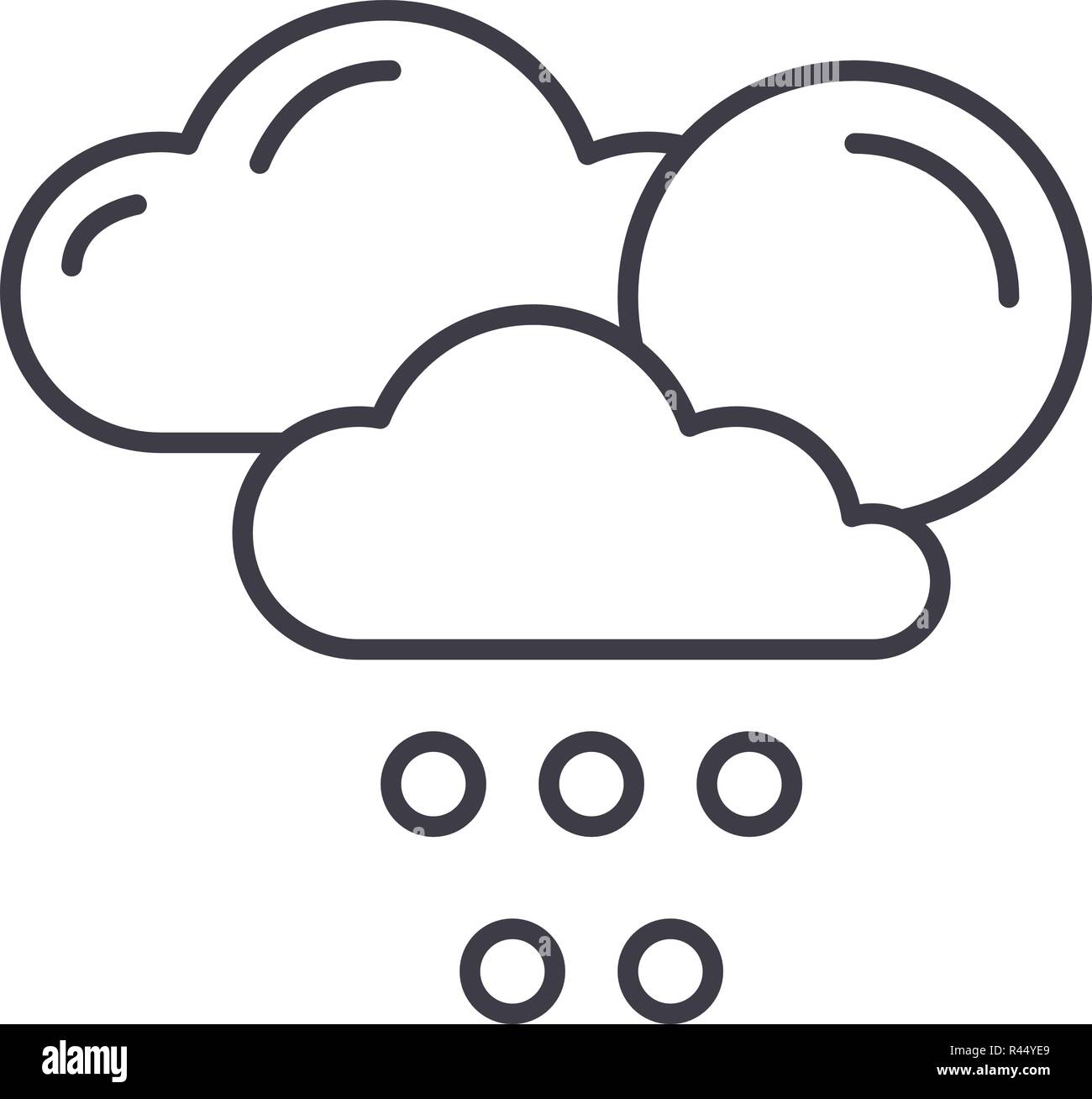 Weather forecast line icon concept. Weather forecast vector linear ...